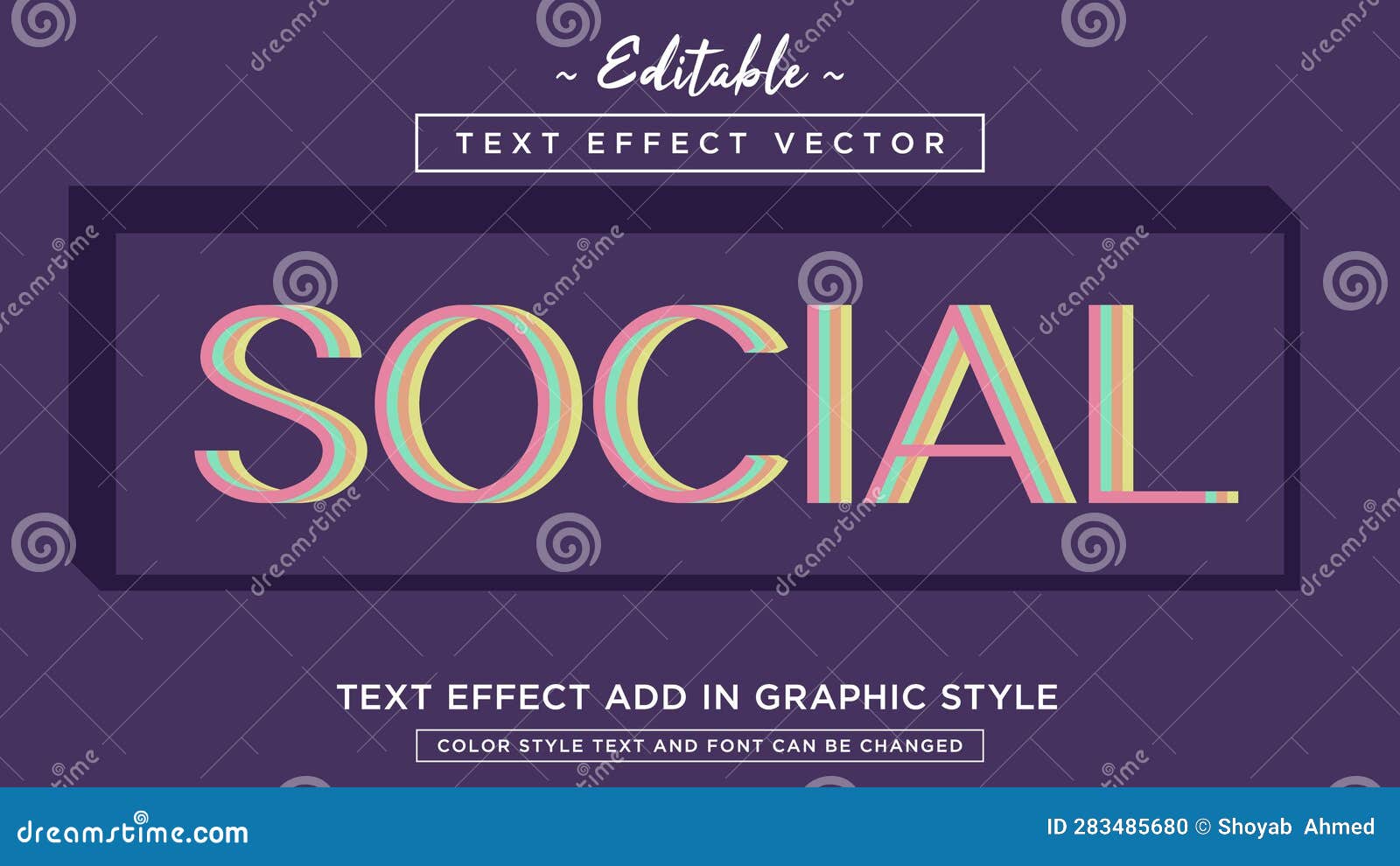 New Amazing Cool Text Effect Style Vector Fully Editable Stock Vector ...