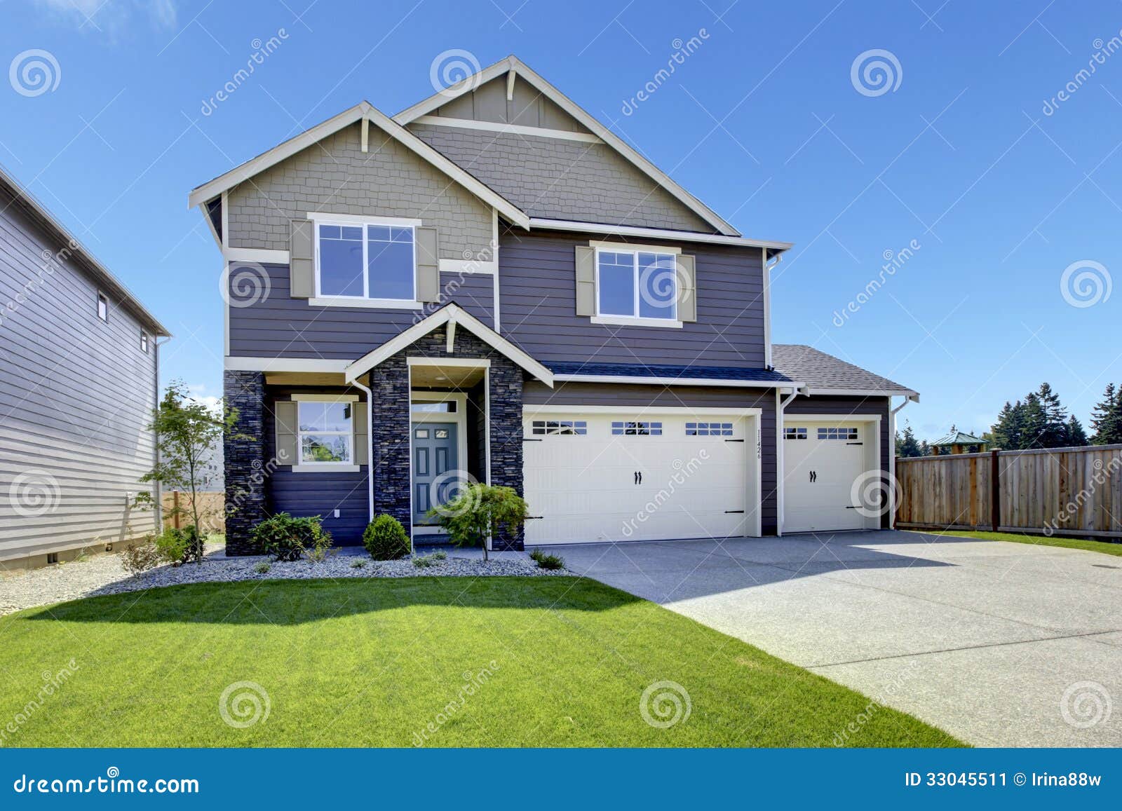 New American Home Exterior. Stock Image - Image of appeal, northwest ...