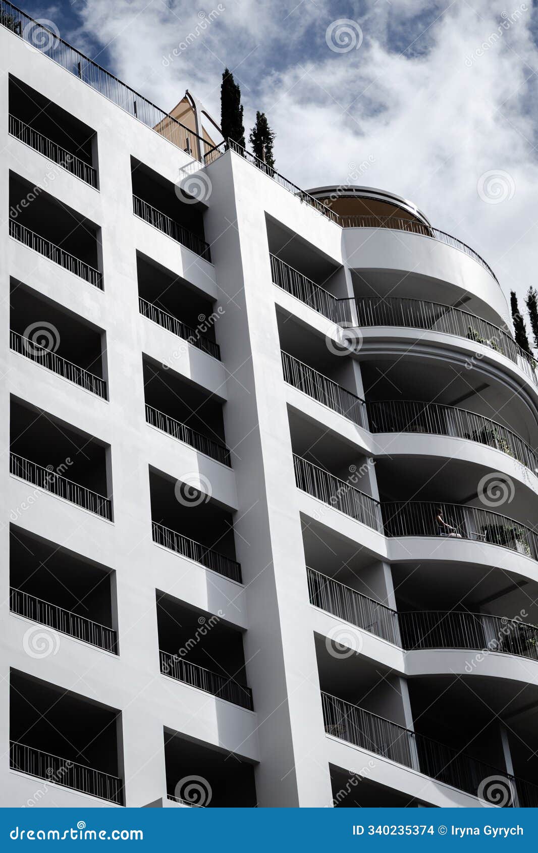 New apartment building stock photo. Image of wall, front - 340235374