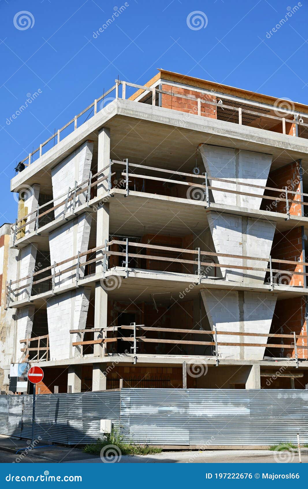 New Apartment Building Under Construction Stock Photo - Image of ...