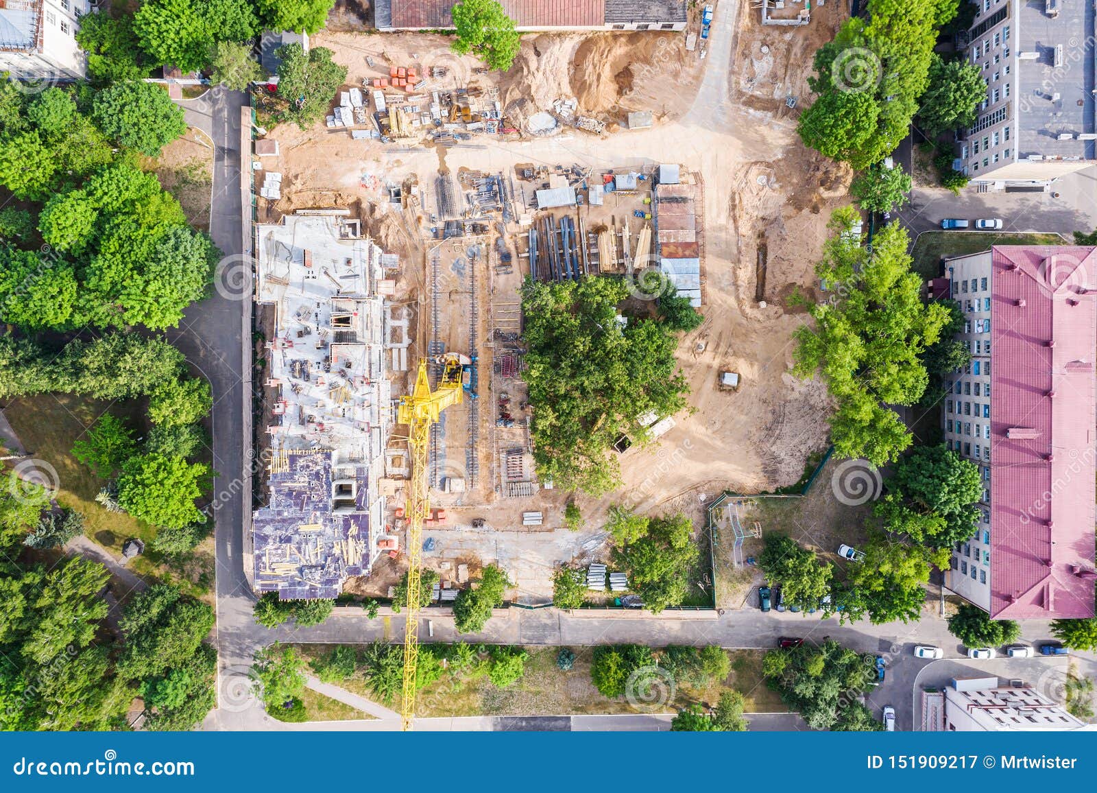 New Apartment Building Under Construction Stock Image - Image of ...