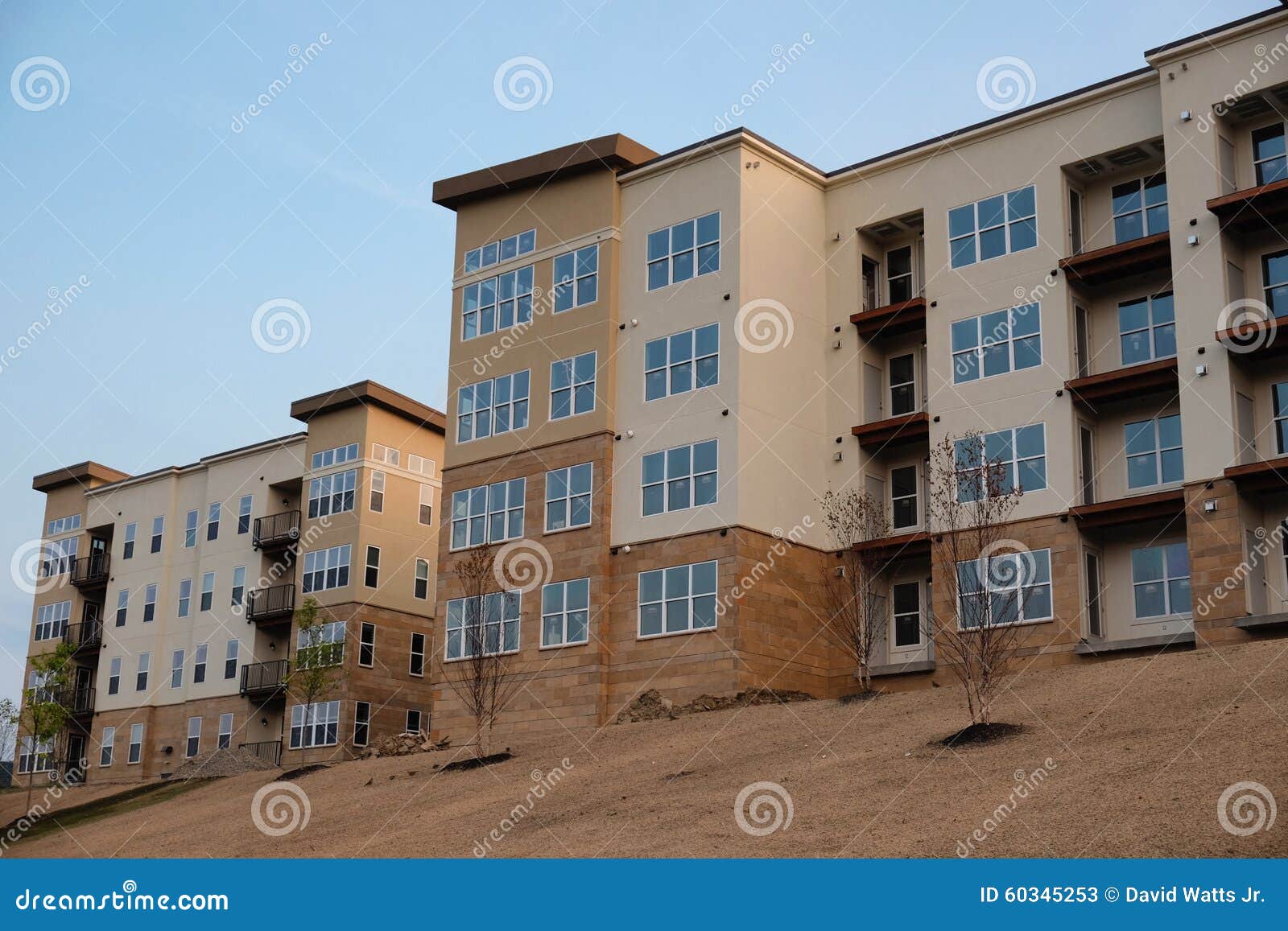 New Apartment Complex Ready for Occupants Stock Image - Image of home ...