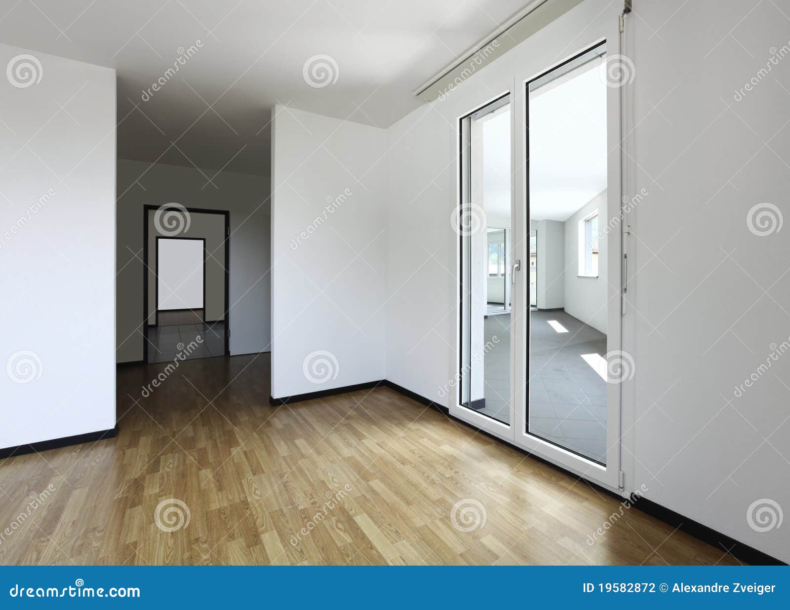 New apartment, empty room stock photo. Image of architecture - 19582872
