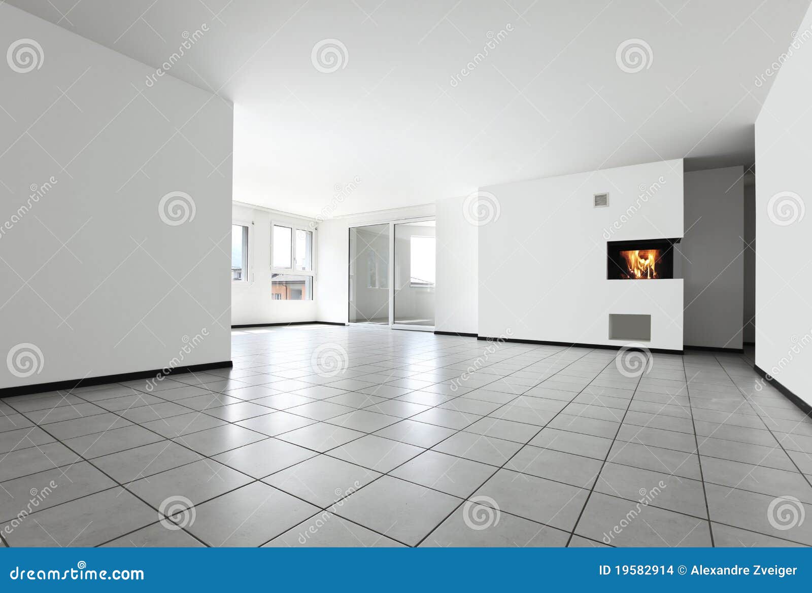 New apartment, empty room stock photo. Image of bright - 19582914