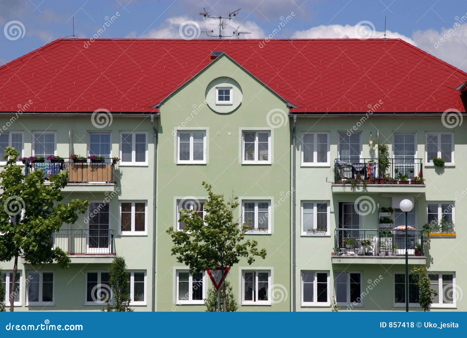 New apartment house stock photo. Image of blue, estate - 857418