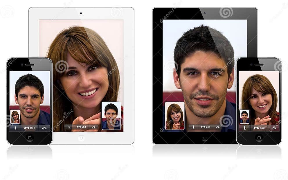 New Apple IPad 2 and IPhone 4 Video Calling Editorial Stock Image ...