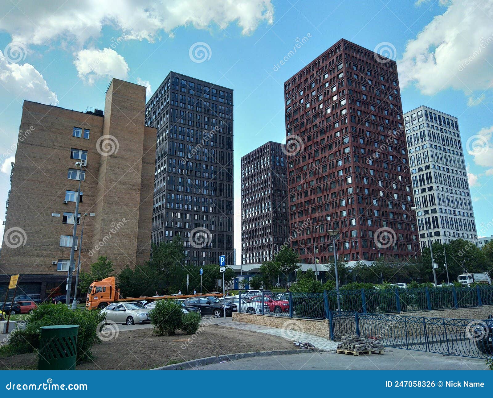 New Area: Several High-rises and a Parking Lot Editorial Photo - Image ...