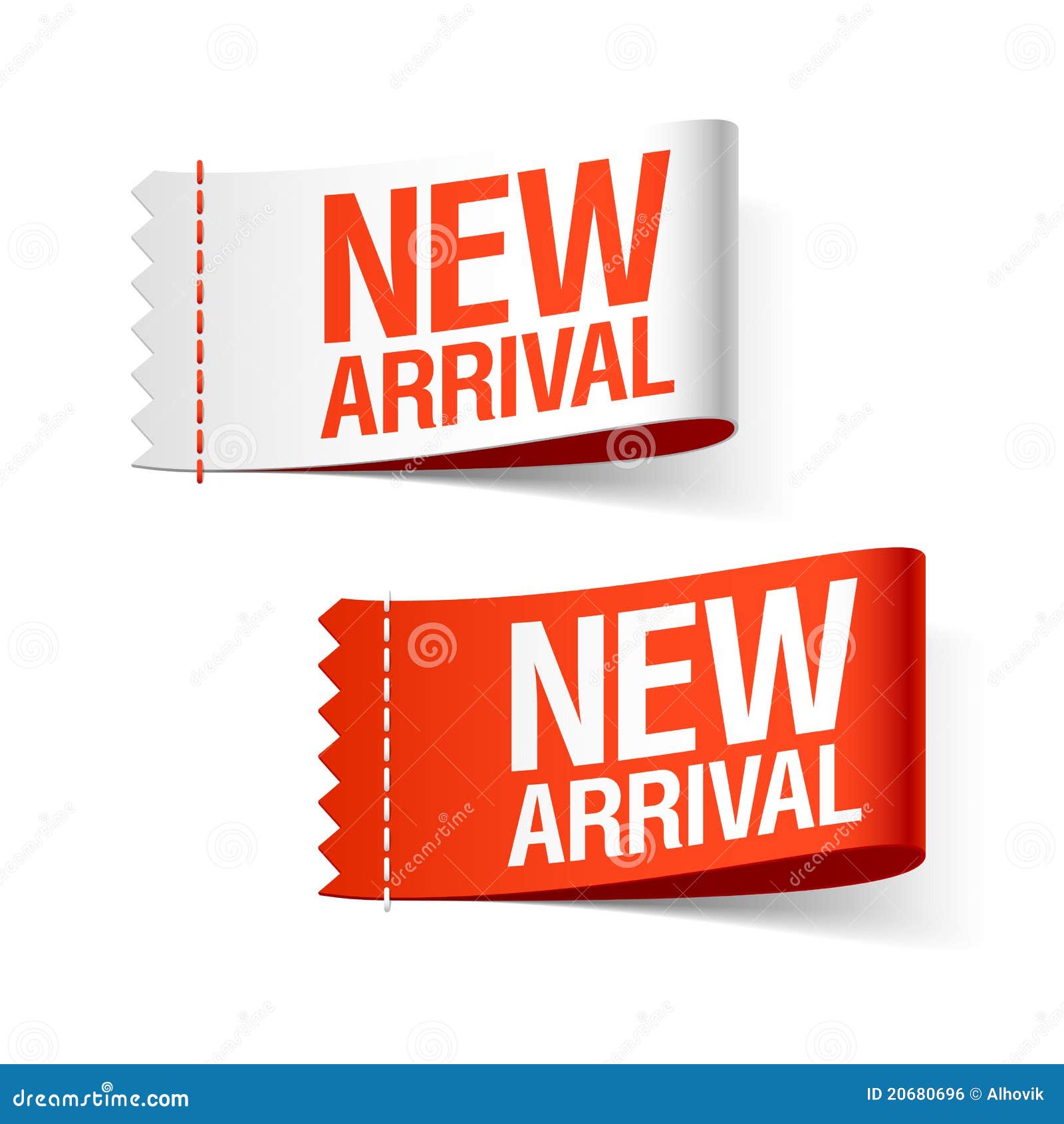 New arrival ribbons stock vector. Illustration of attach - 20680696