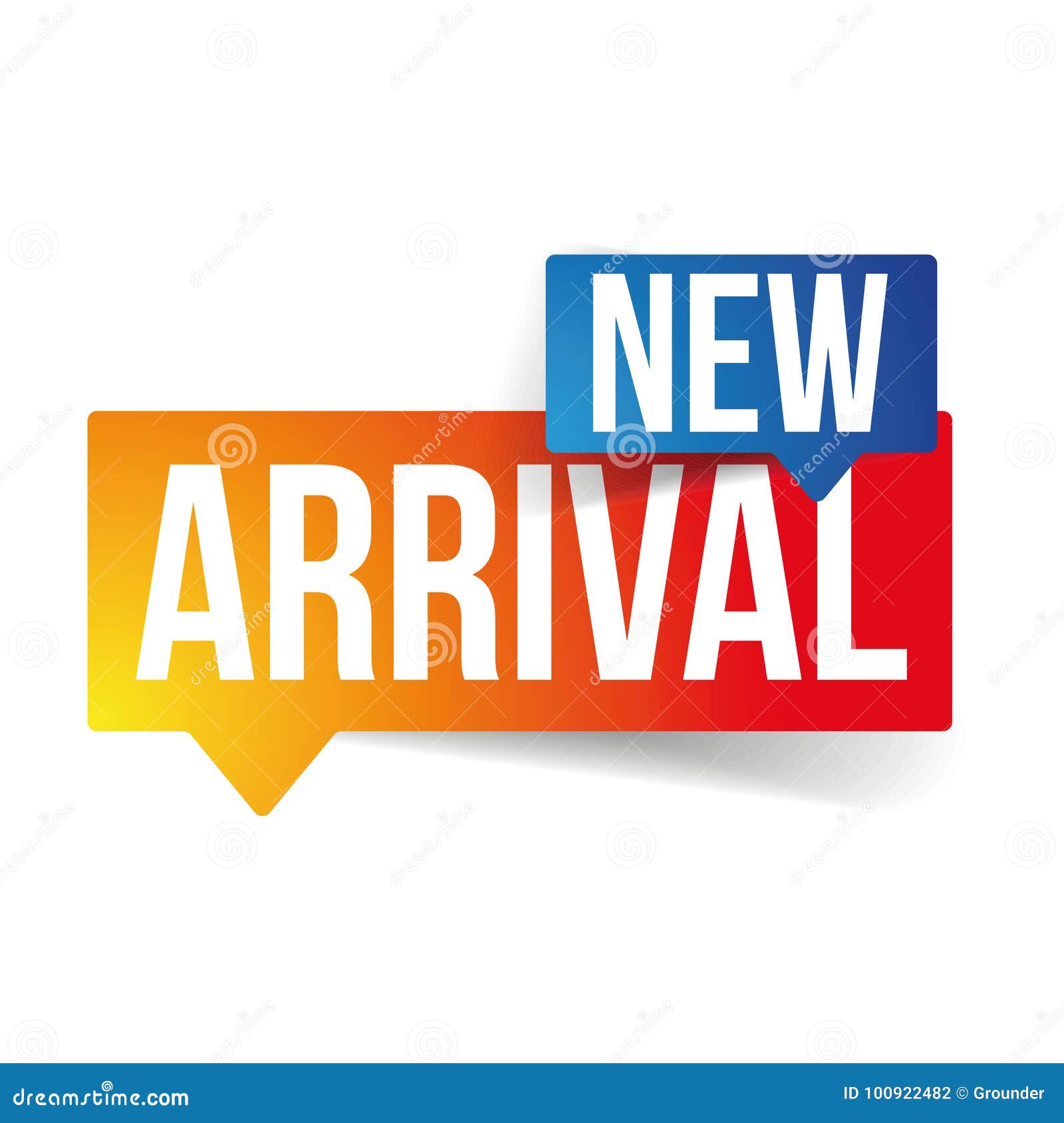 New Arrival Sign Speech Bubble Stock Vector - Illustration of promotion ...
