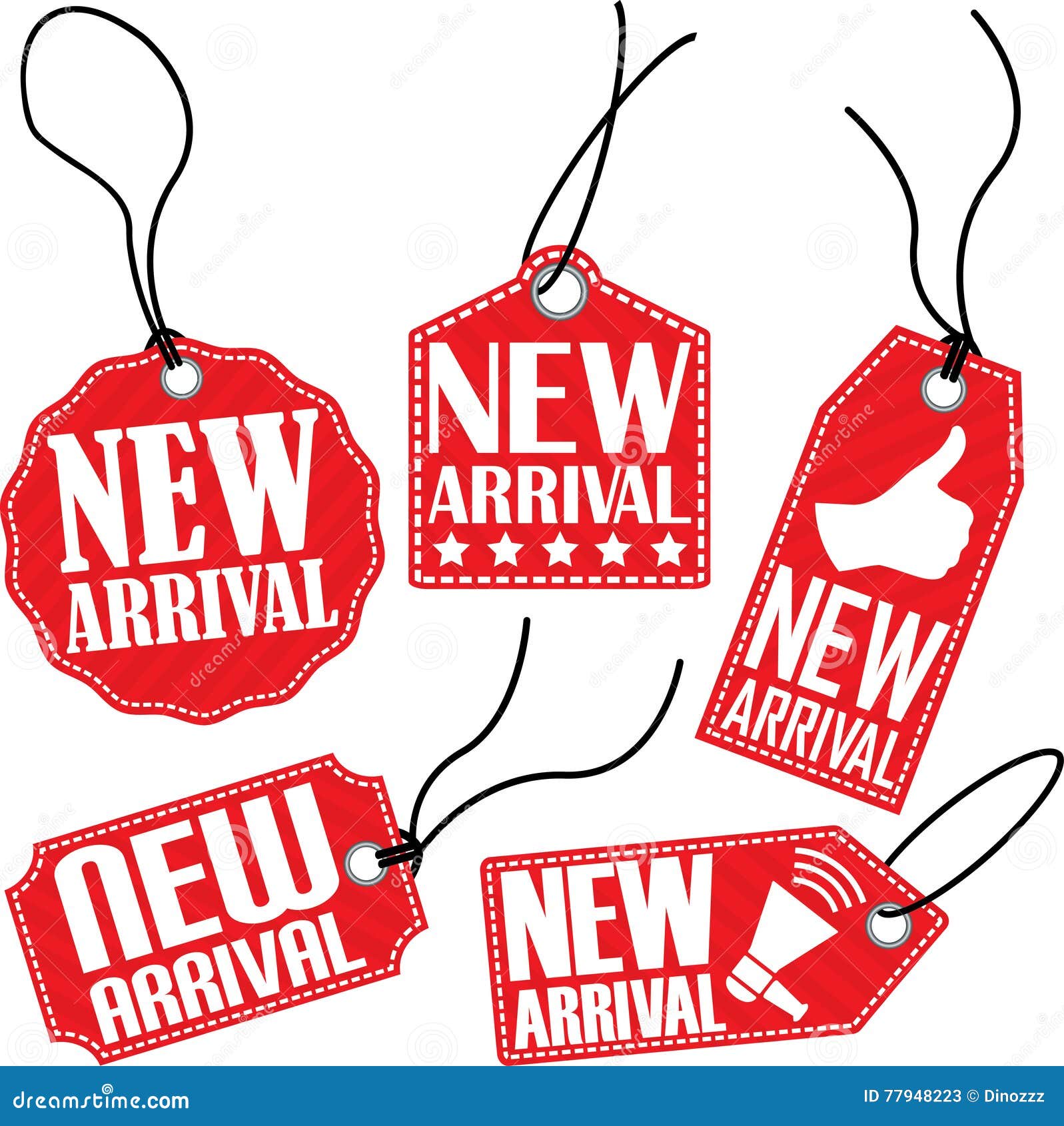 New Arrival Tag Set, Vector Illustration Stock Vector - Illustration of ...