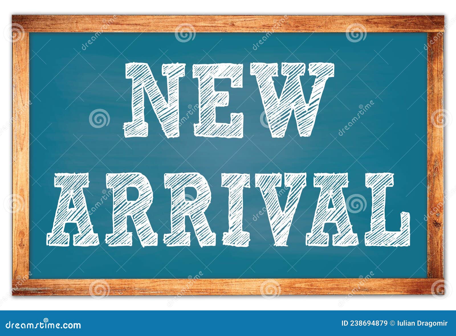 NEW ARRIVAL Words on Blue Wooden Frame School Blackboard Stock ...