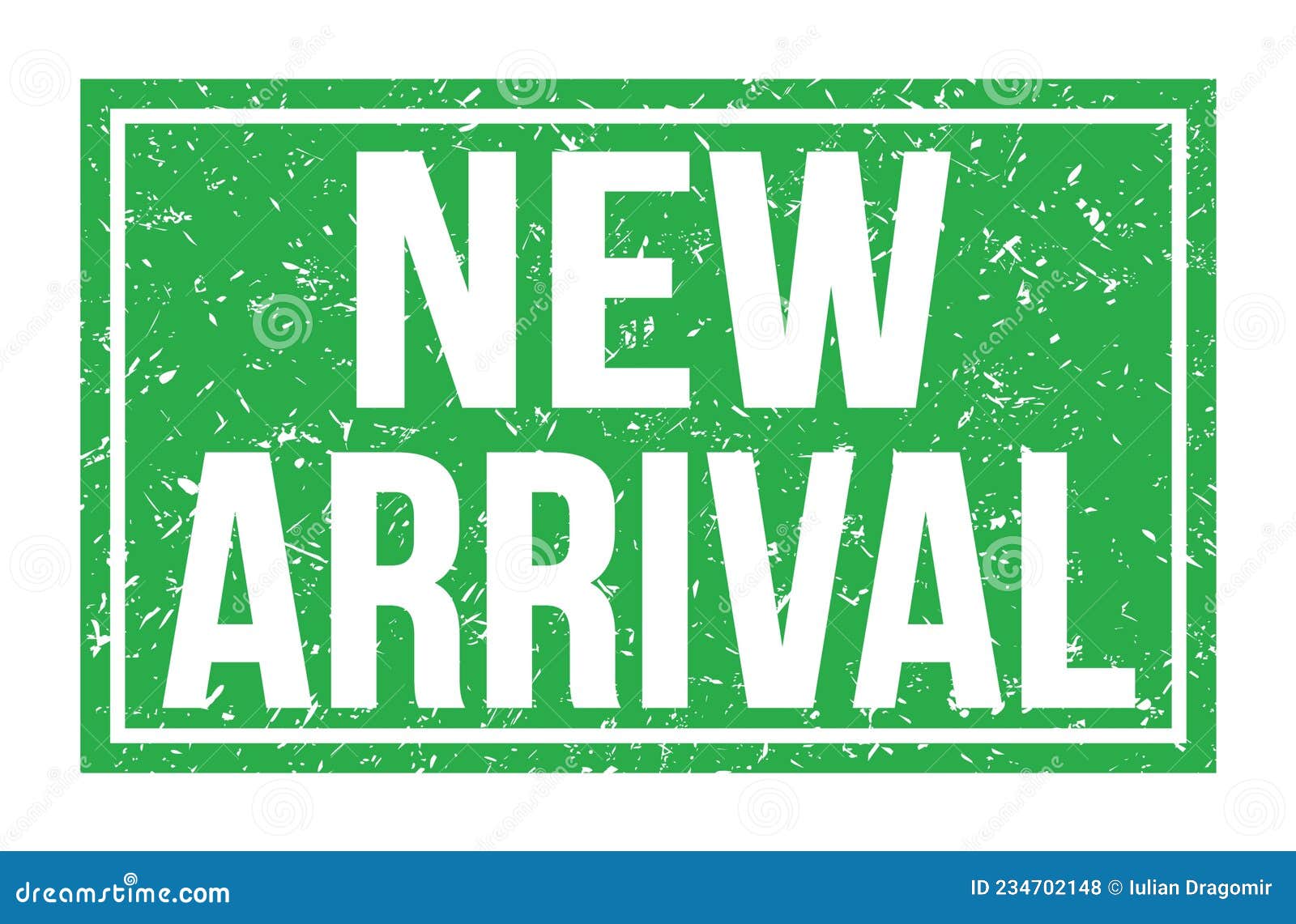 NEW ARRIVAL, Words on Green Rectangle Stamp Sign Stock Illustration ...