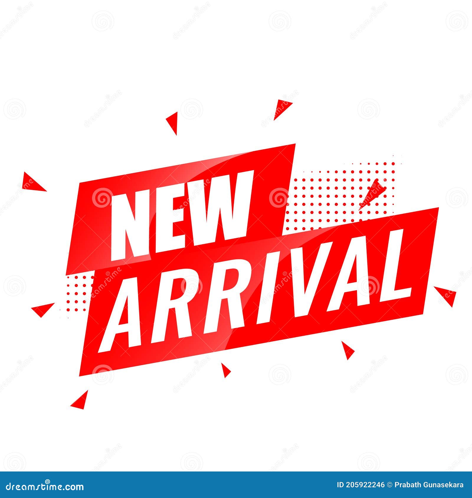 New Arrivals Text Vector Eps in Red Stock Vector - Illustration of card ...
