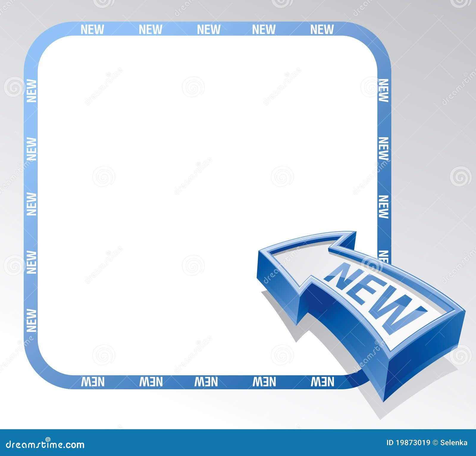 New arrow. stock illustration. Illustration of label - 19873019