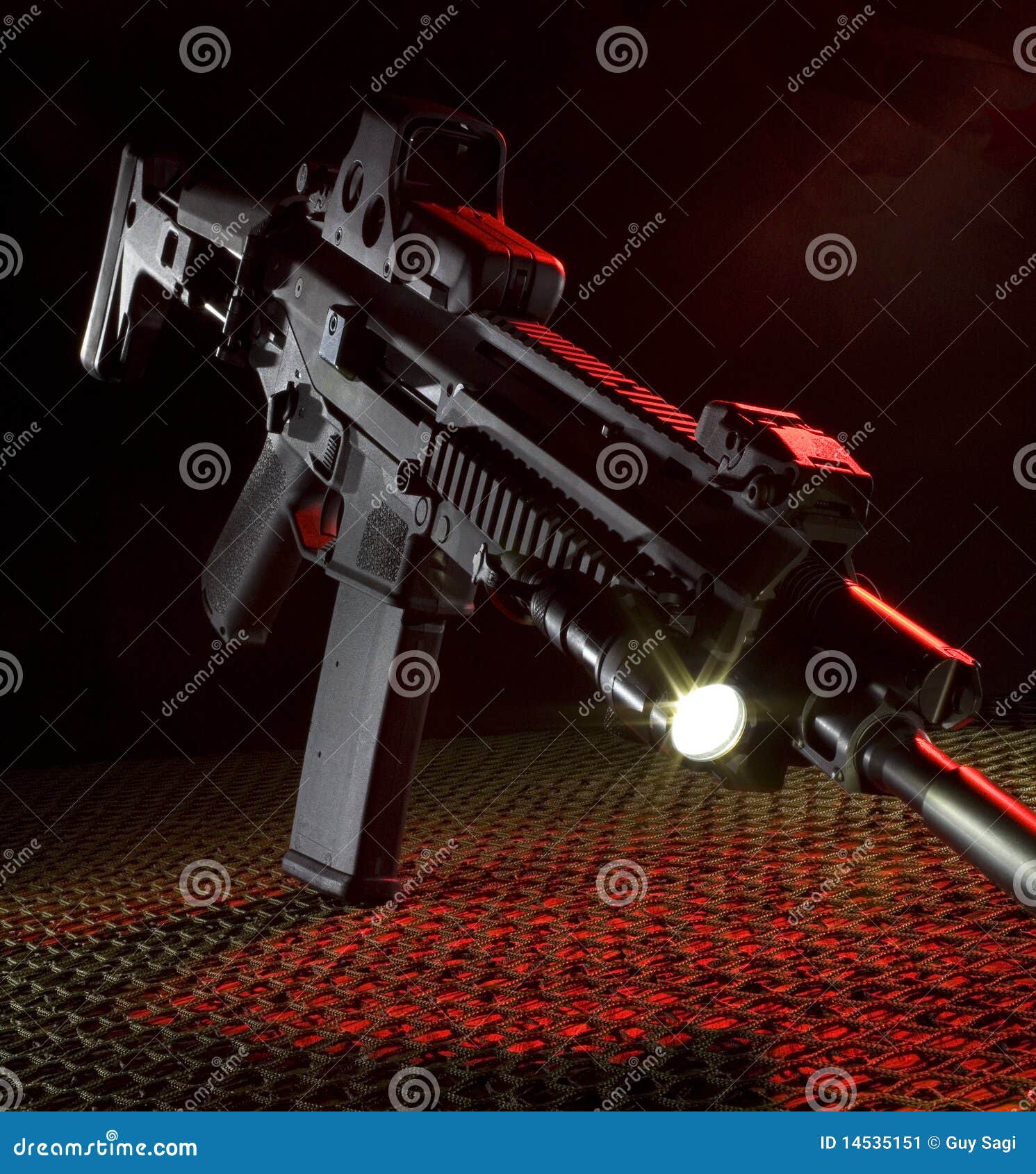 New assault rifle stock image. Image of rifle, white - 14535151