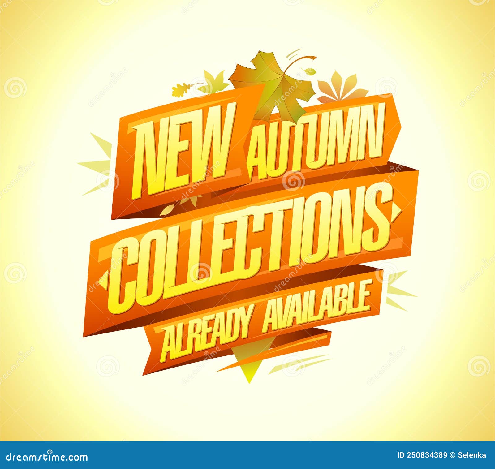 New Autumn Collections Already Available Vector Banner Stock Vector ...