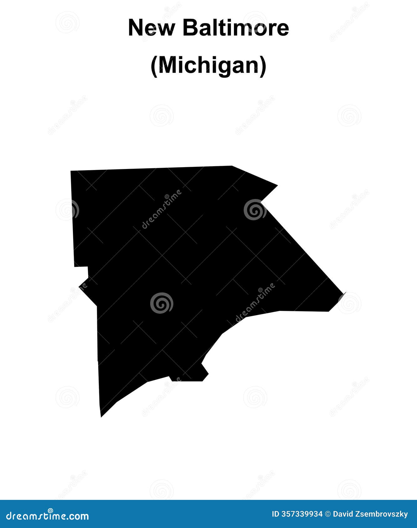 New Baltimore outline map stock illustration. Illustration of territory ...