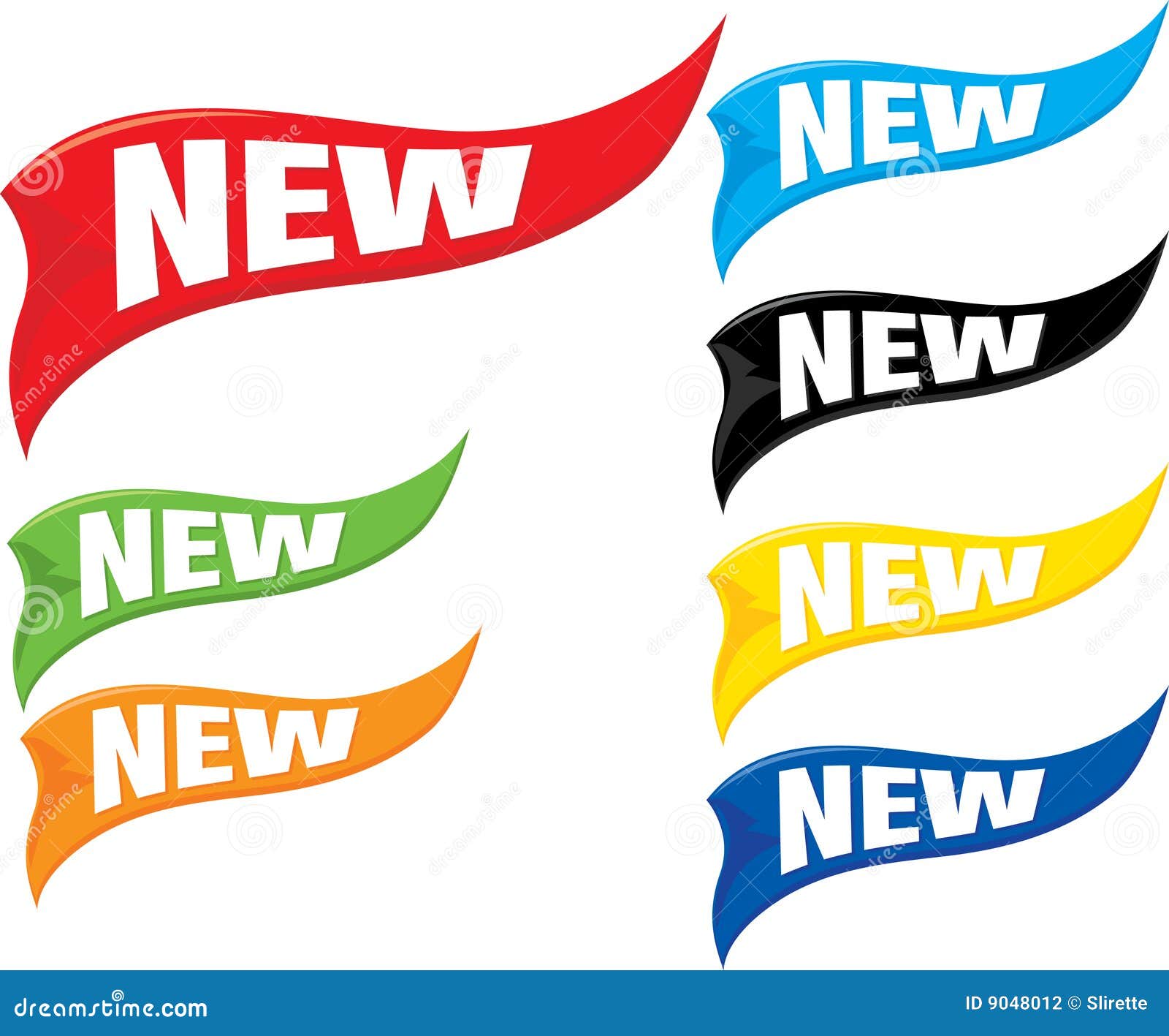 New Banners stock vector. Illustration of flag, color - 9048012