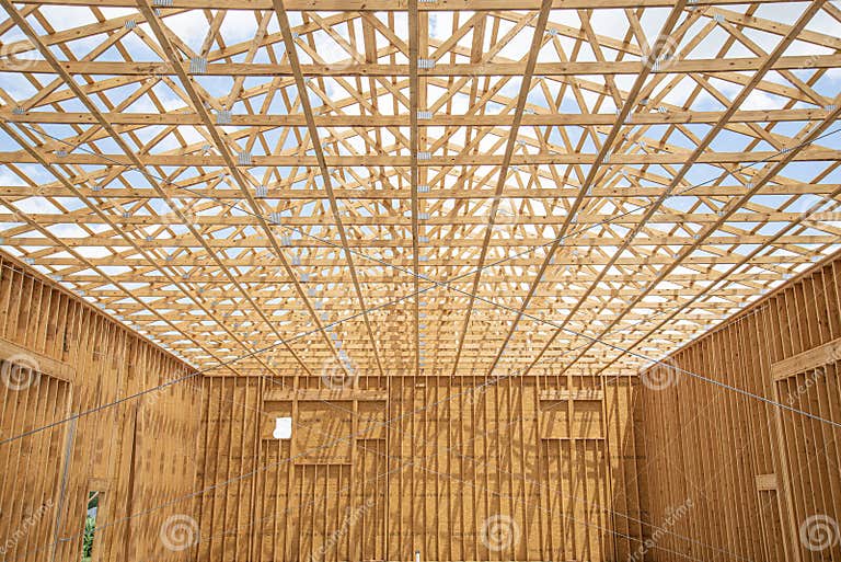 New barn construction stock photo. Image of frame, board - 282938768