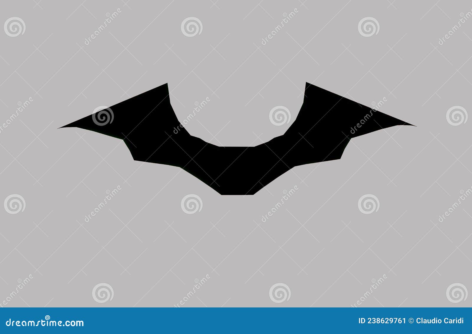 Grey Batman Bat Open Wings Flying Concept Elements Icon Logo Stock ...