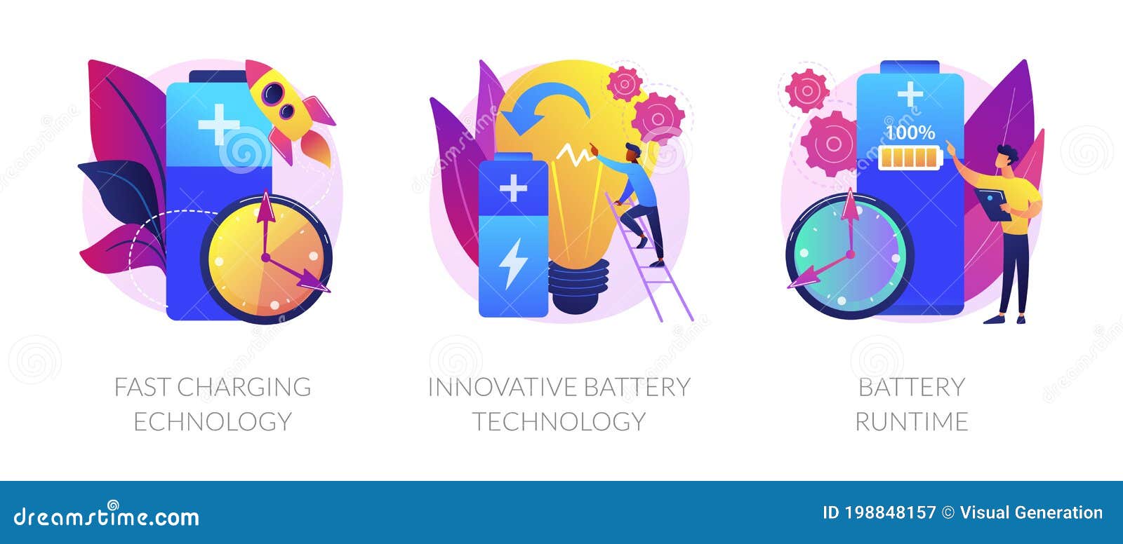 New Battery Life Engineering Vector Concept Metaphors. Stock Vector ...
