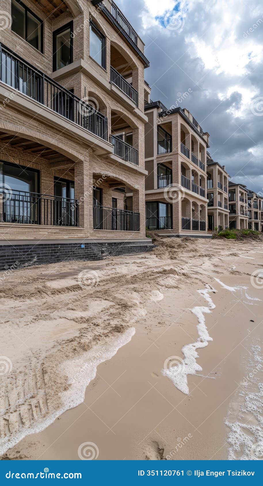 New Beachfront Homes Under Construction, Coastal Development and Tourism, Modern Architecture ...