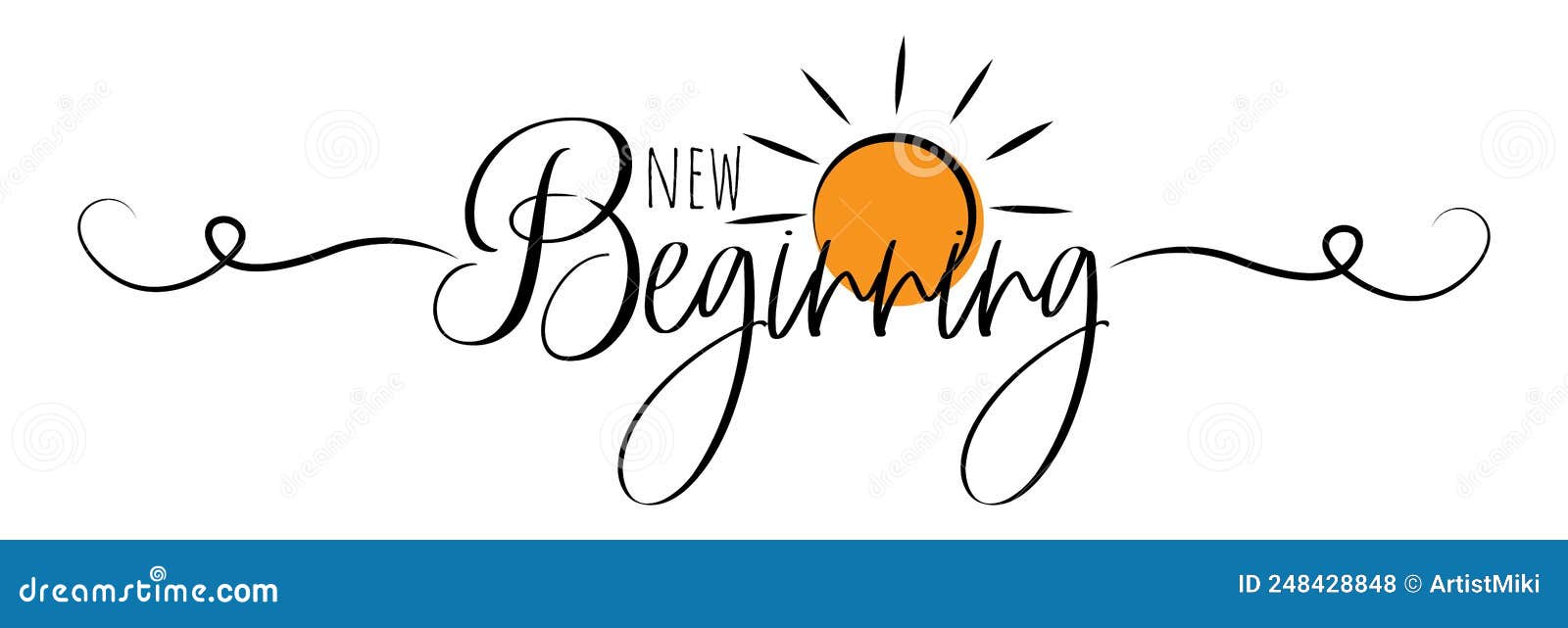 New beginning, vector stock vector. Illustration of graphic - 248428848