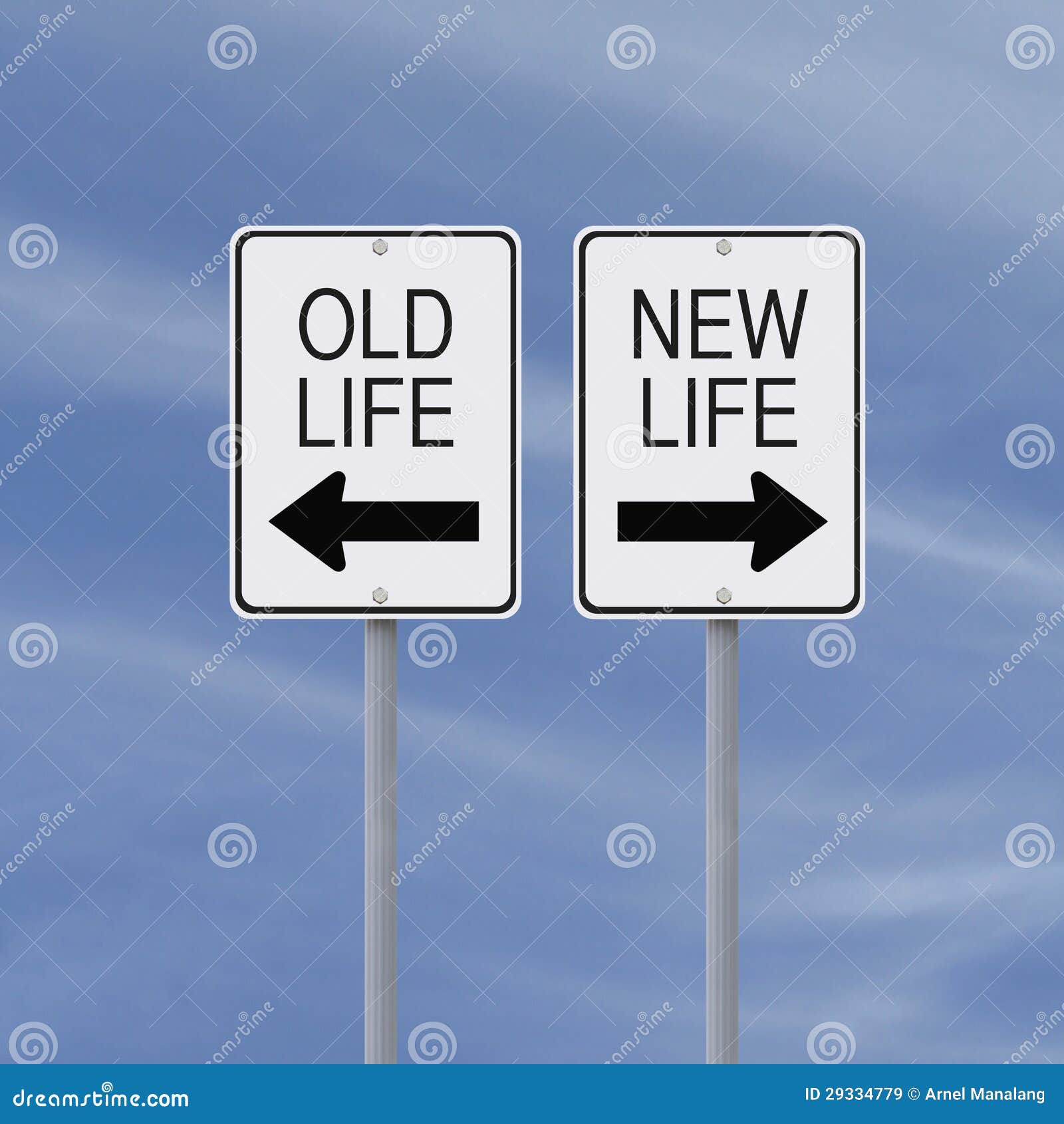 New Beginnings stock image. Image of street, blue, choice - 29334779