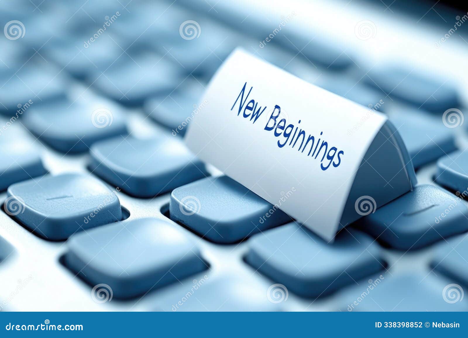 New Beginnings Concept with Note on Keyboard for Fresh Start ...