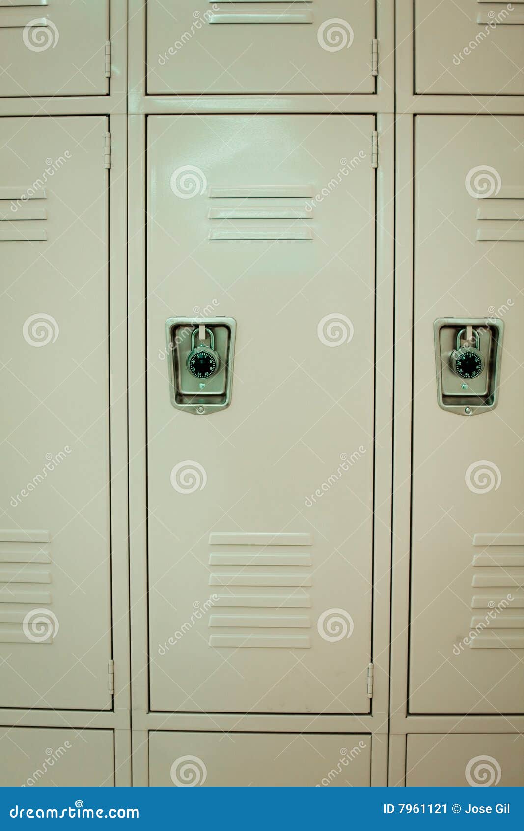 New Beige Lockers stock image. Image of metal, locker - 7961121