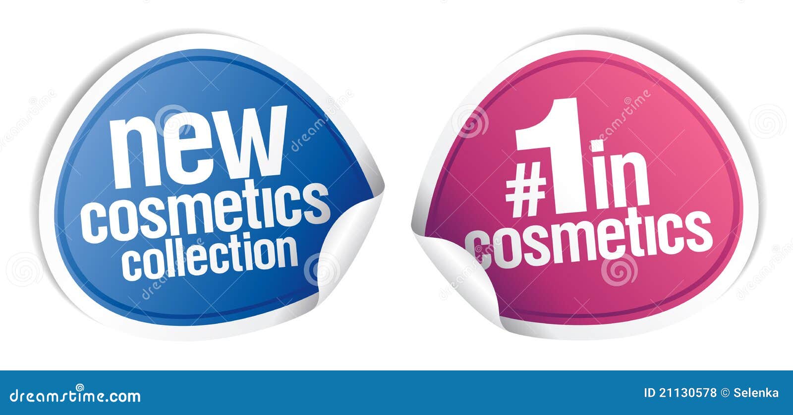 New Best Cosmetics Stickers. Stock Illustration - Illustration of ...