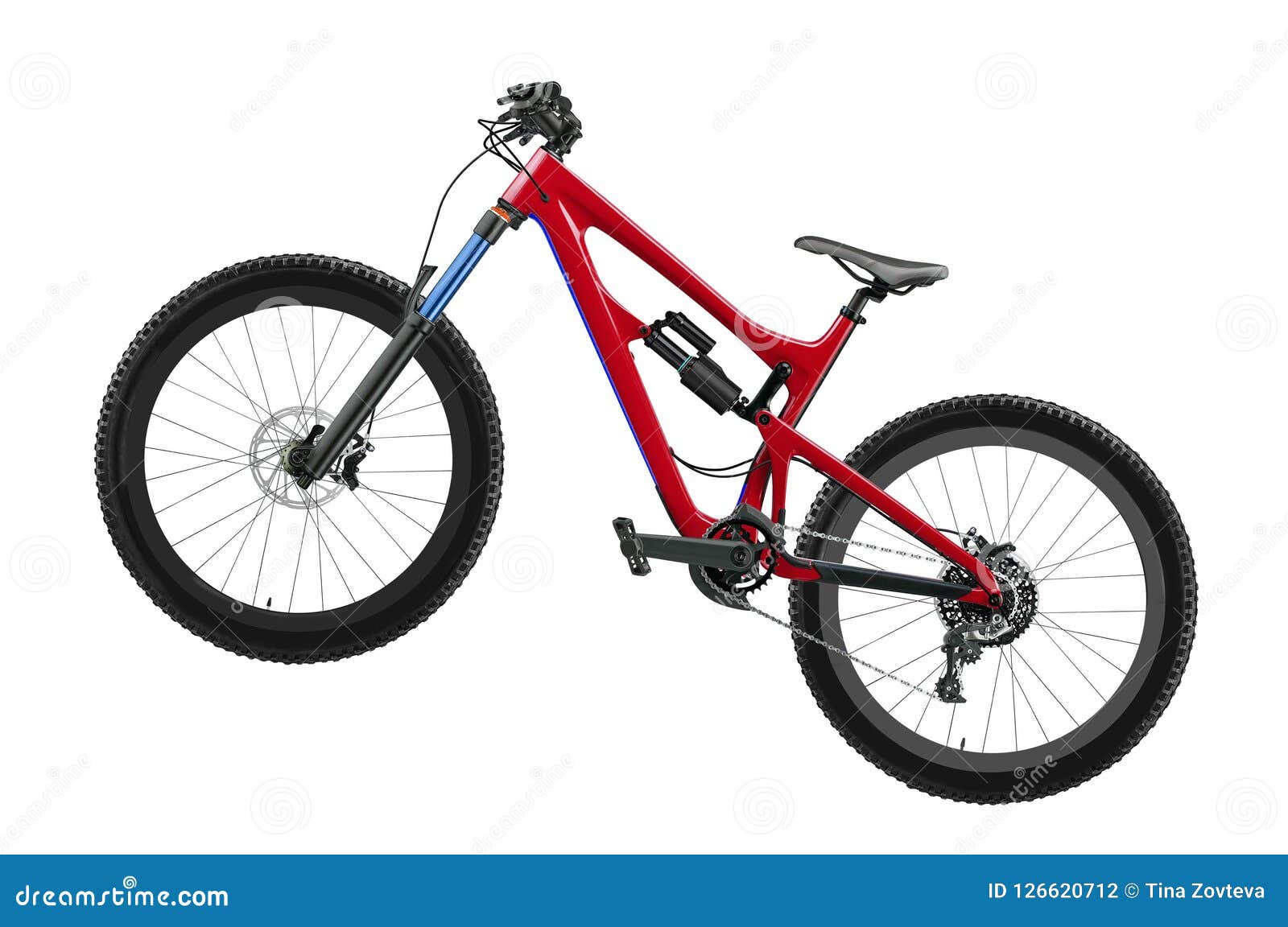 New Bicycle Isolated on a White Stock Photo - Image of shocks, cycling ...