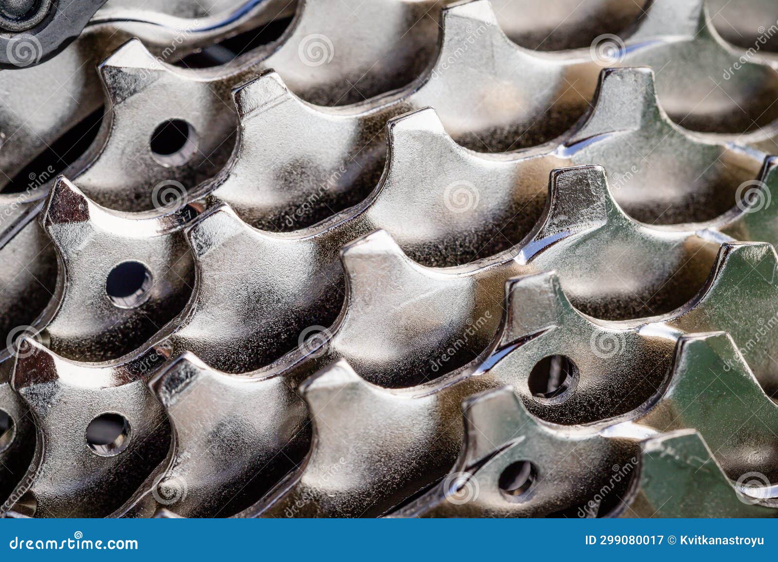 New Bicycle Silver Color Chain, Full Frame, Abstract Shiny Background ...
