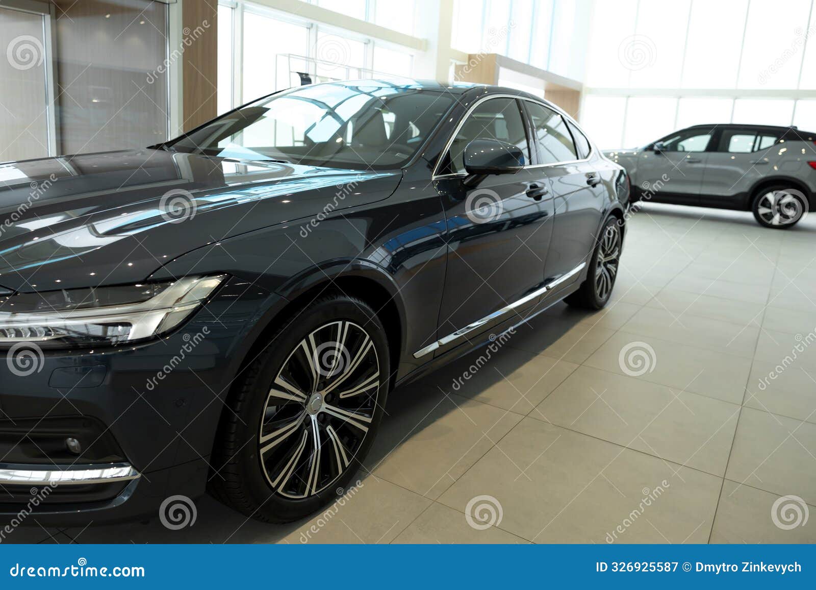 New Black Car in a Car Showroom Stock Image - Image of dealer ...