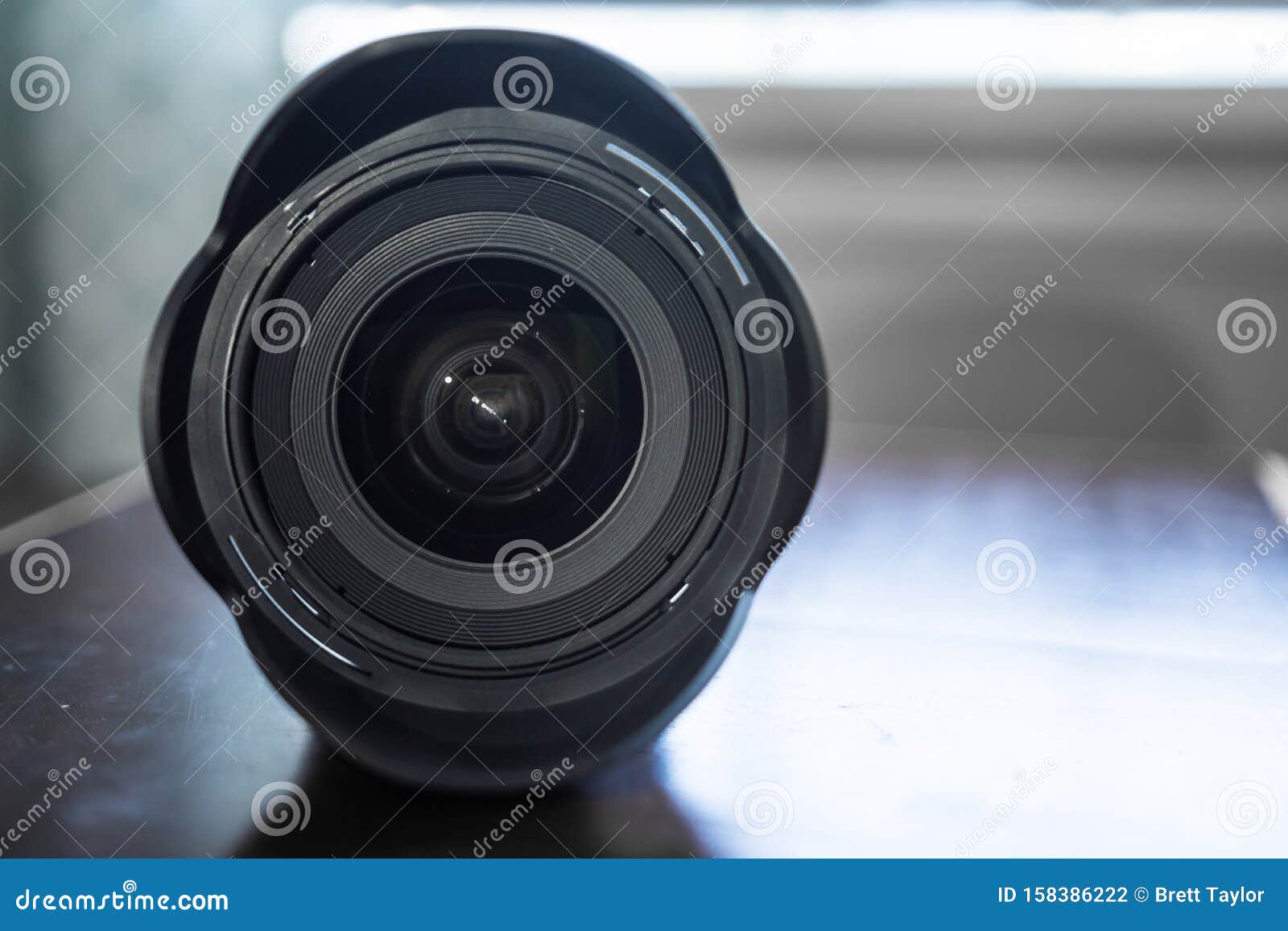 Closeup of DSLR Lens Front Element Stock Photo - Image of hobby ...