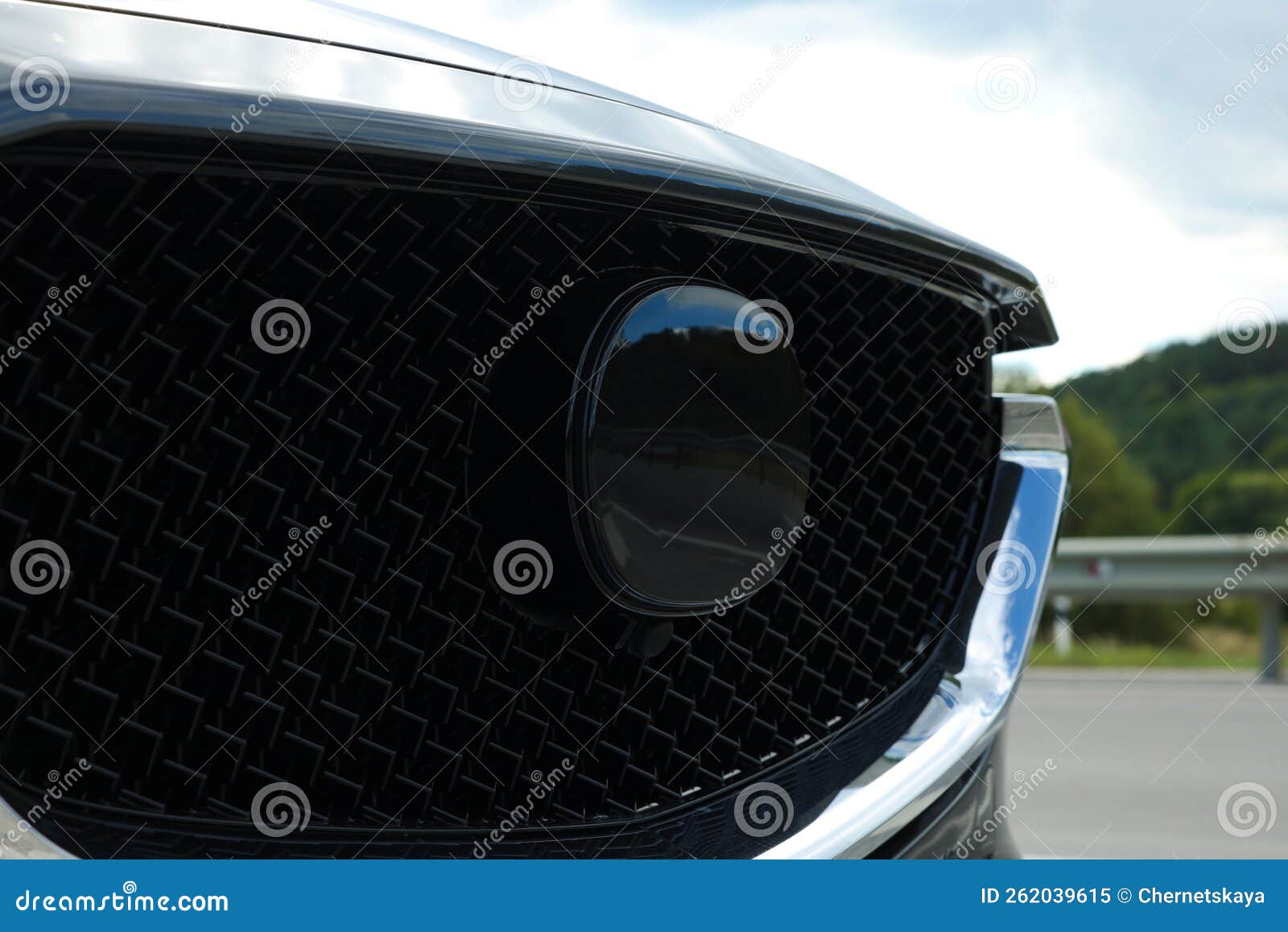 New Black Modern Car Outdoors, Closeup of Bumper Stock Image - Image of ...