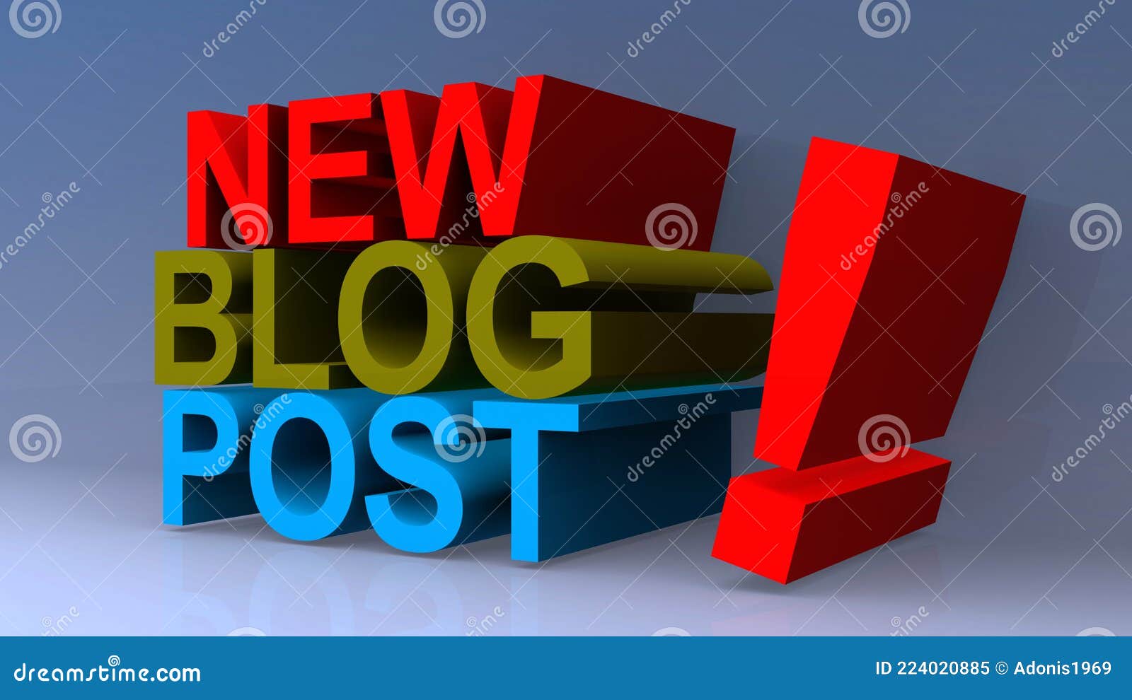 New blog post on blue stock illustration. Illustration of interface ...