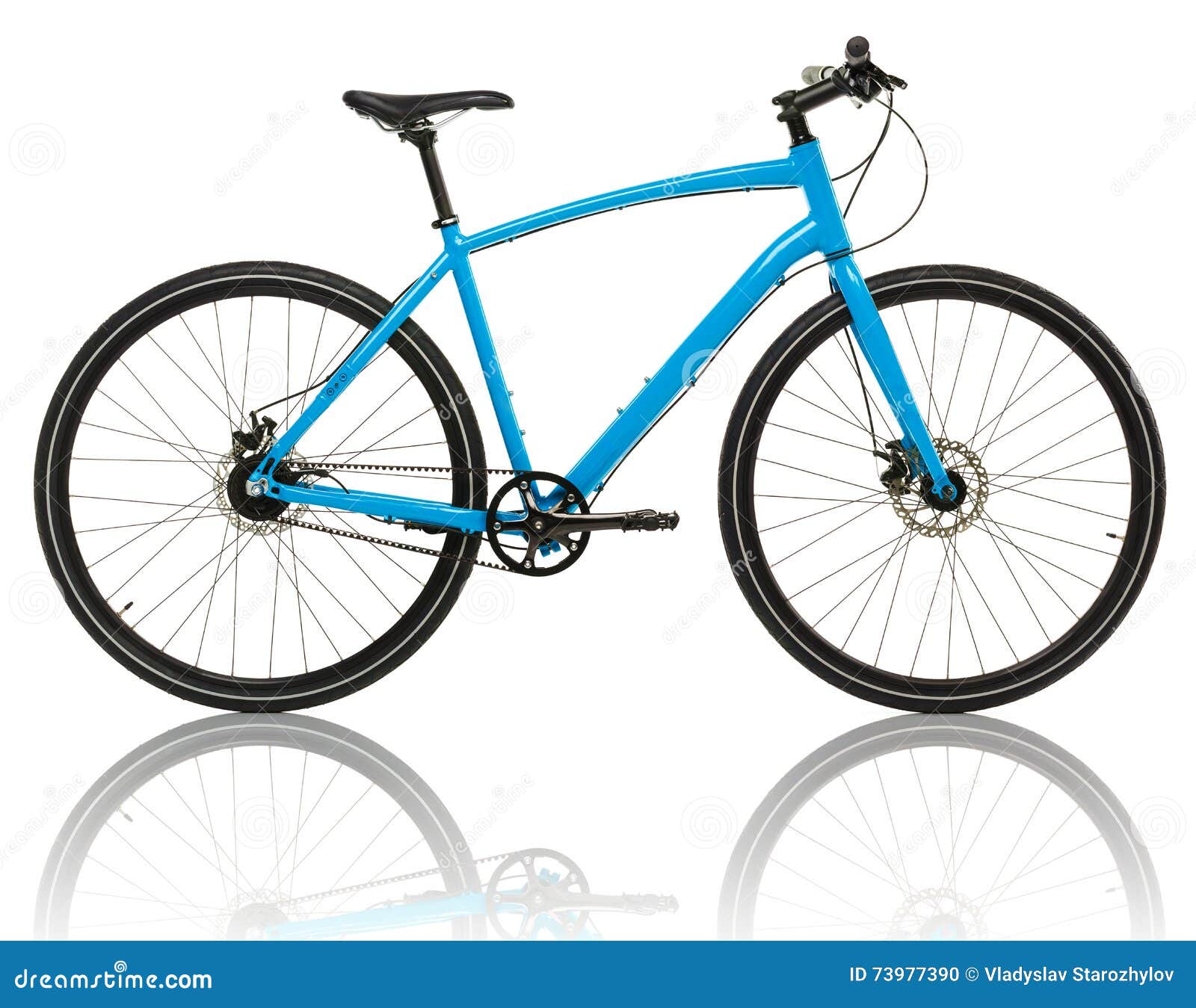 New Blue Bicycle Isolated on a White Stock Photo - Image of activity ...