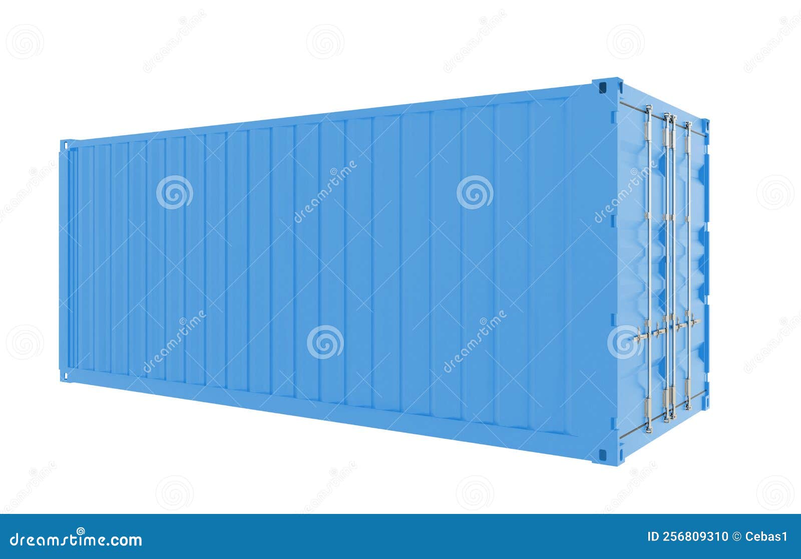 New Blue Cargo Container Isolated Stock Photo - Image of container ...