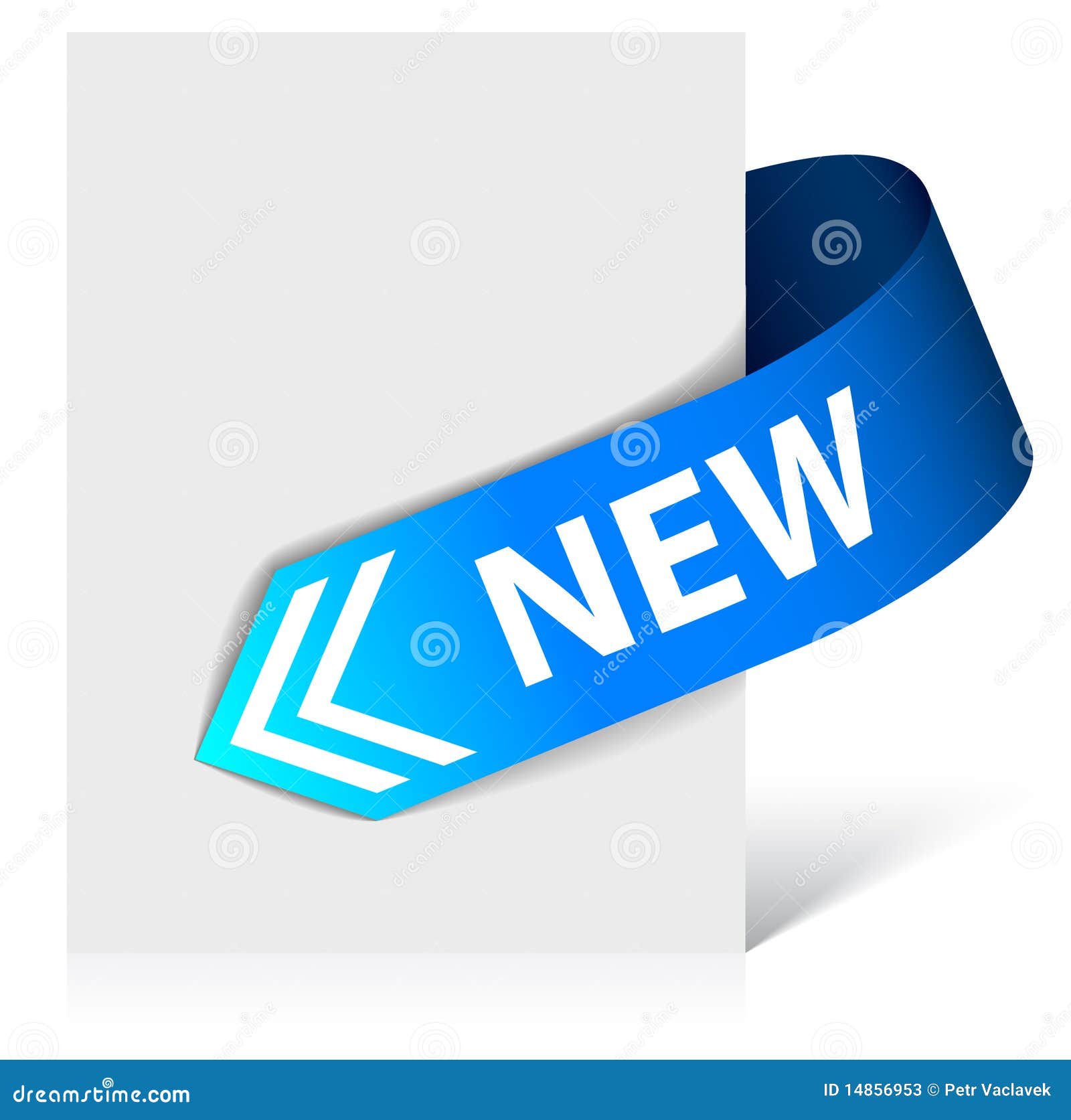 New blue corner ribbon stock illustration. Illustration of business ...