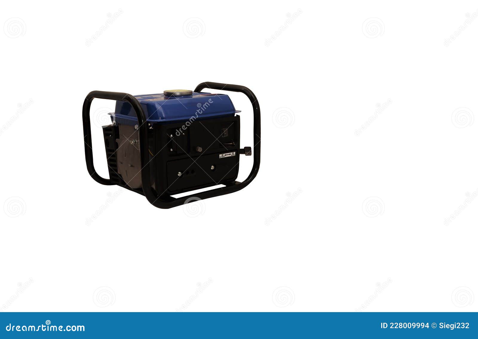 New Blue Emergency Generator Stock Photo - Image of component, charger ...