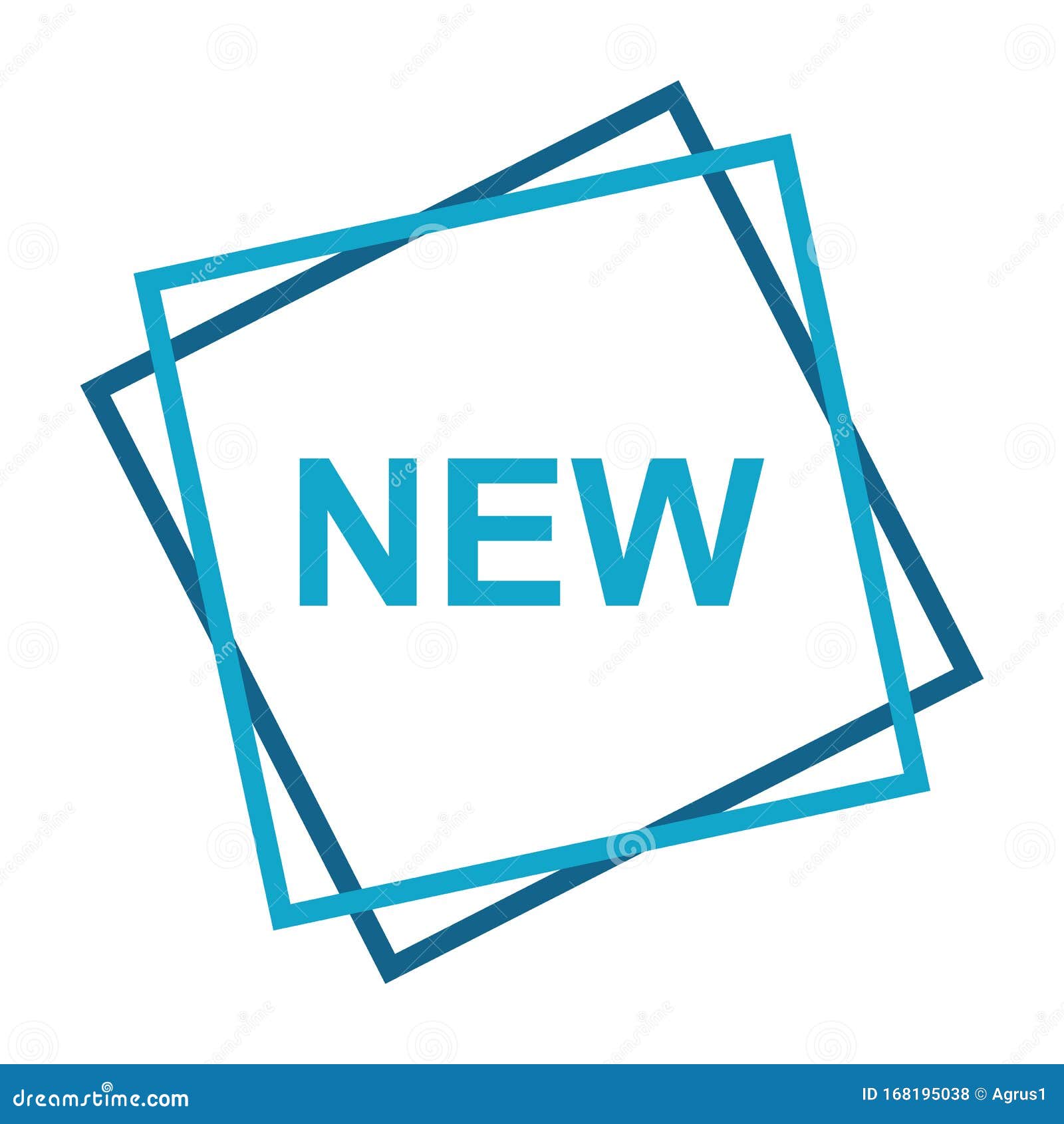 NEW in Blue Frame Isolated on White Background Stock Vector ...