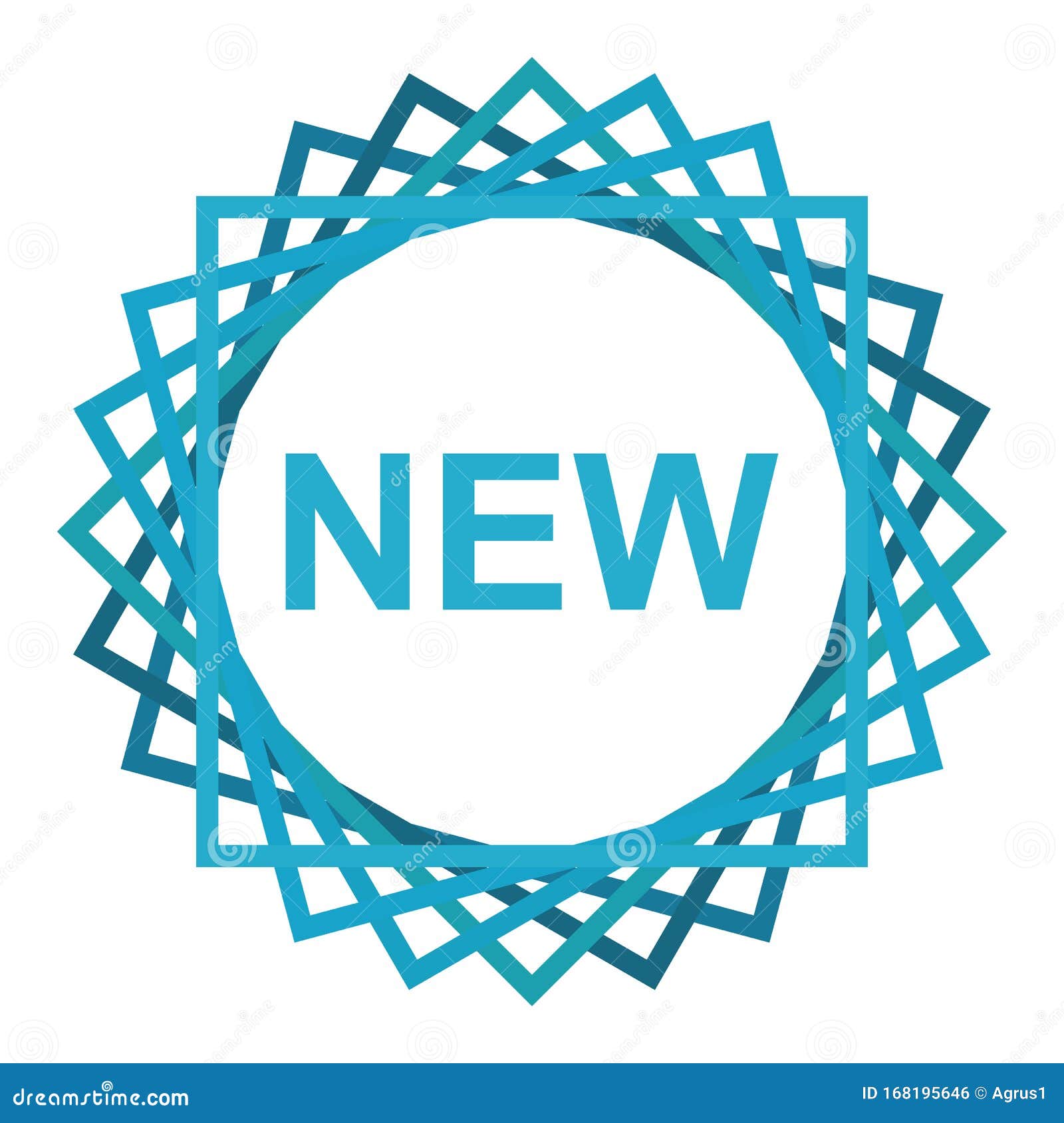 NEW in Blue Frame Isolated on White Background Stock Vector ...