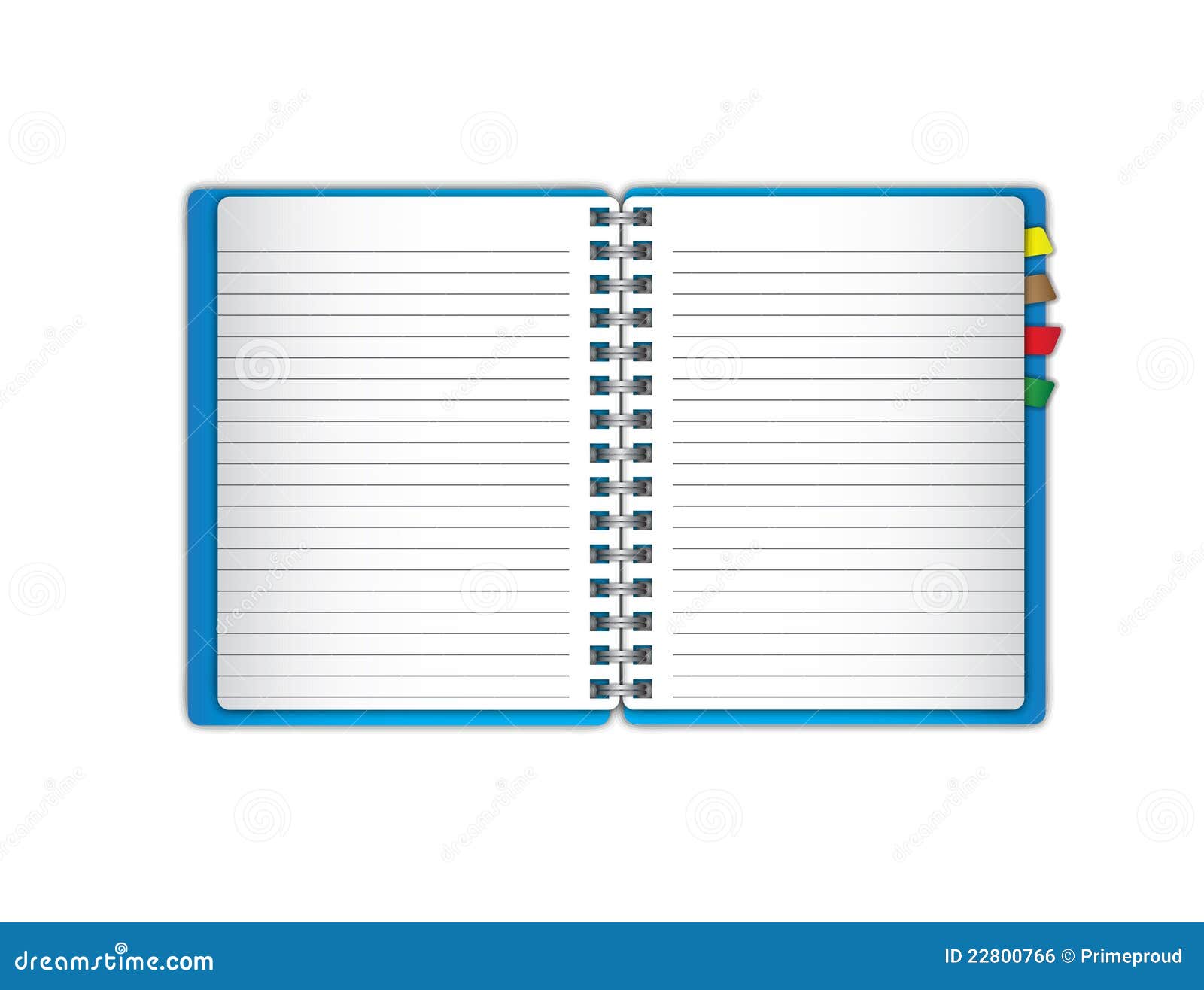 New blue notebook stock illustration. Illustration of empty - 22800766