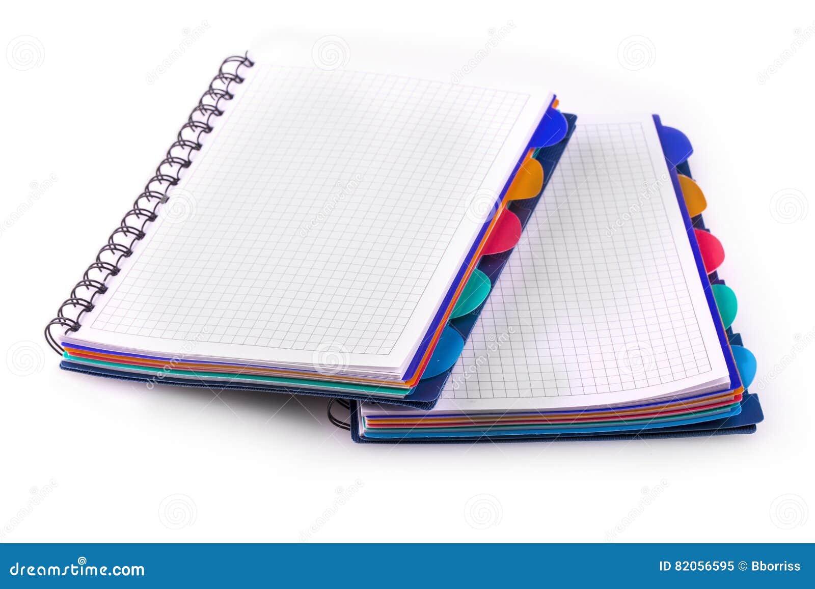 New Blue Notebookes with Rings on White Stock Image - Image of blue ...