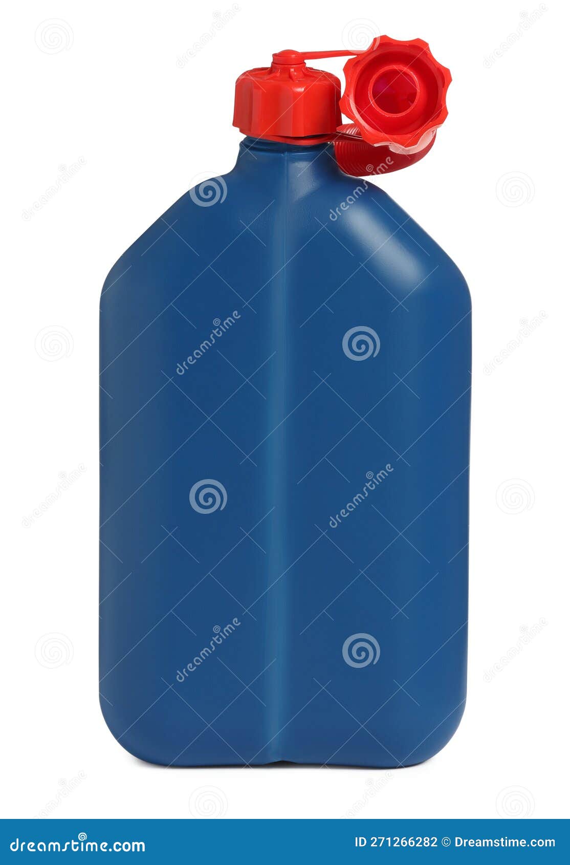 New Blue Plastic Canister Isolated on White Stock Photo - Image of fuel ...