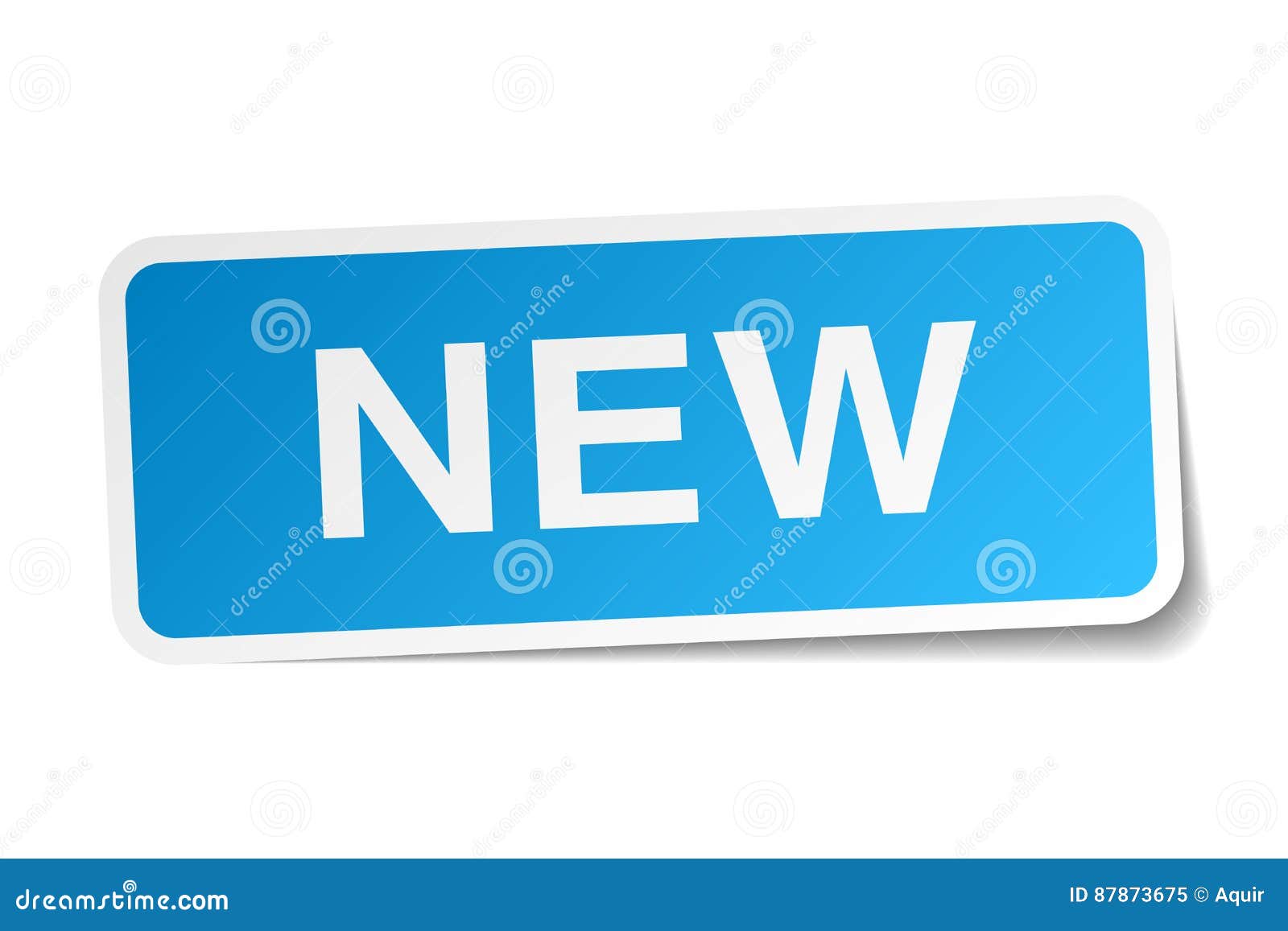 New blue square sticker stock vector. Illustration of sign - 87873675