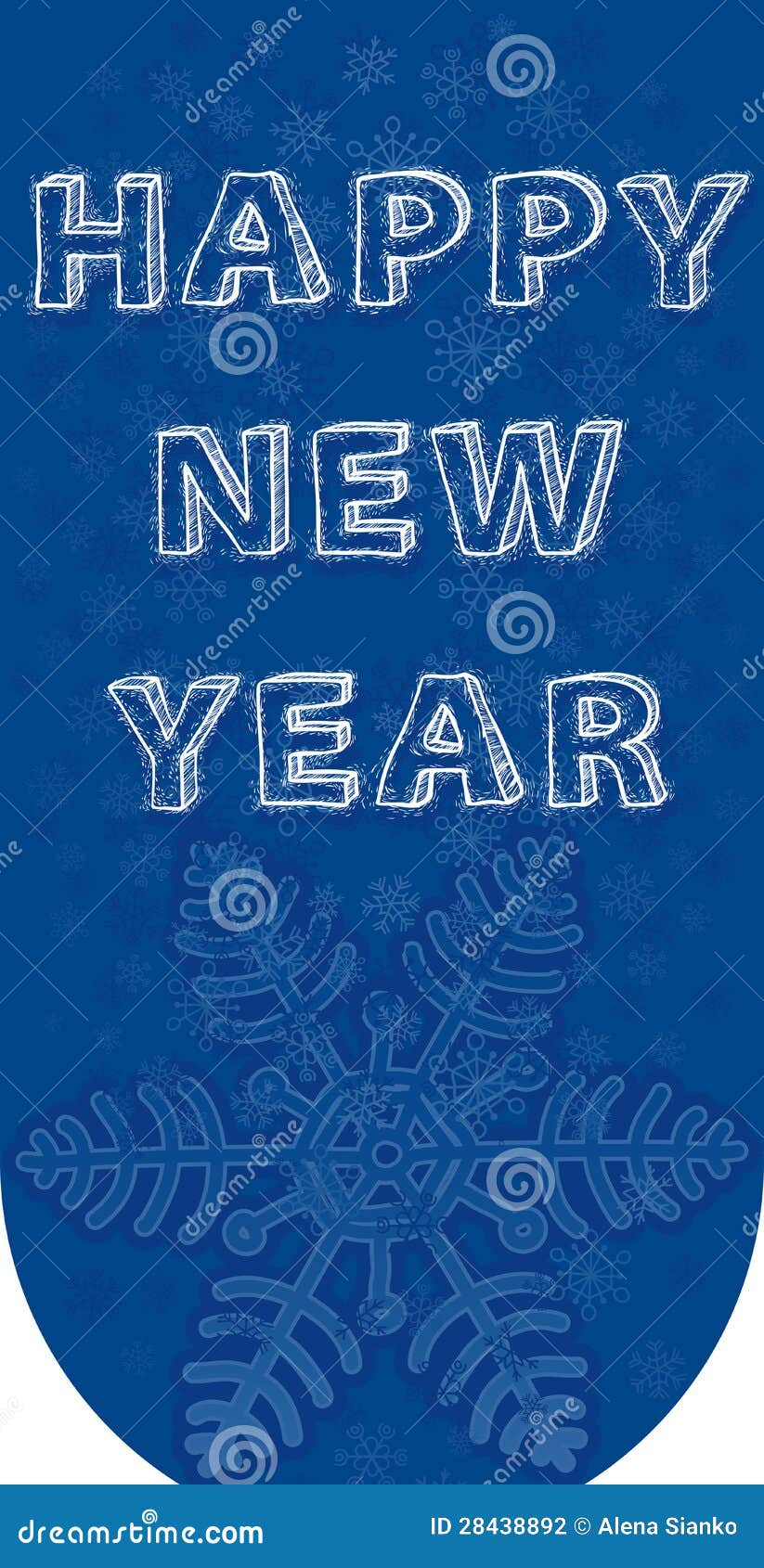 New Blue Tab. Wishing a Happy New Year Stock Vector - Illustration of ...