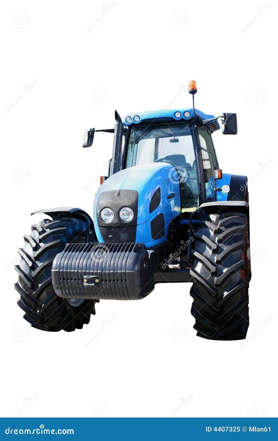 New blue tractor stock image. Image of agrotechnics, melioration - 4407325