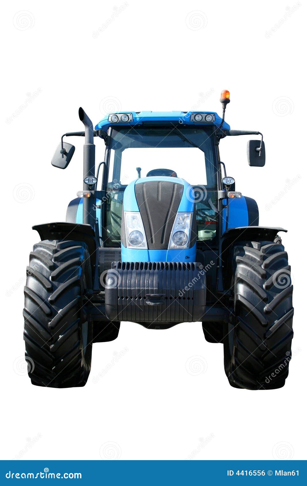 New blue tractor stock photo. Image of agricultural, agrotechnics - 4416556